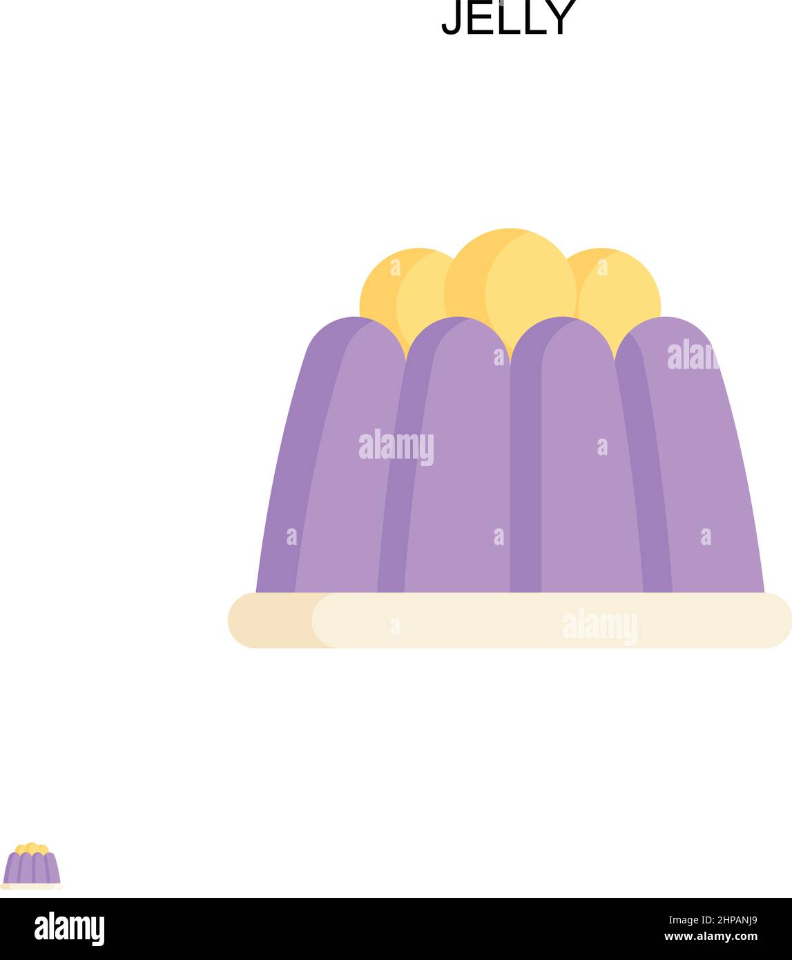 Jelly Simple vector icon. Illustration symbol design template for web ...
