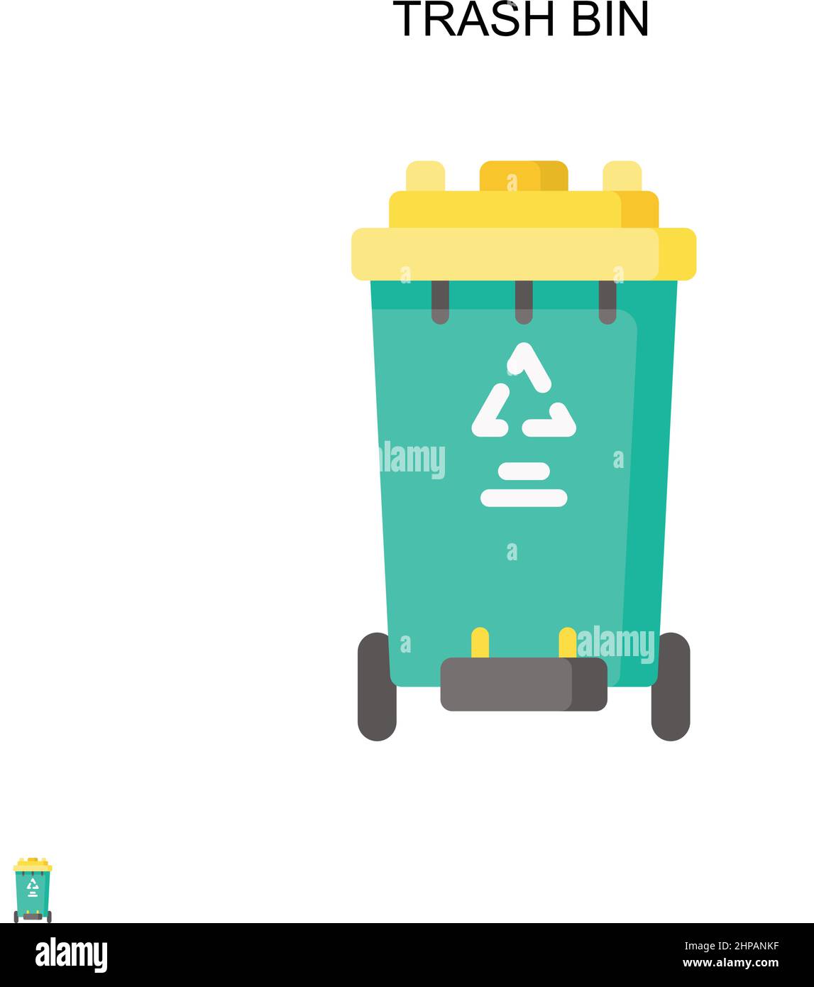 Trash bin Simple vector icon. Illustration symbol design template for ... Trash bin Simple vector icon. Illustration symbol design template for ...