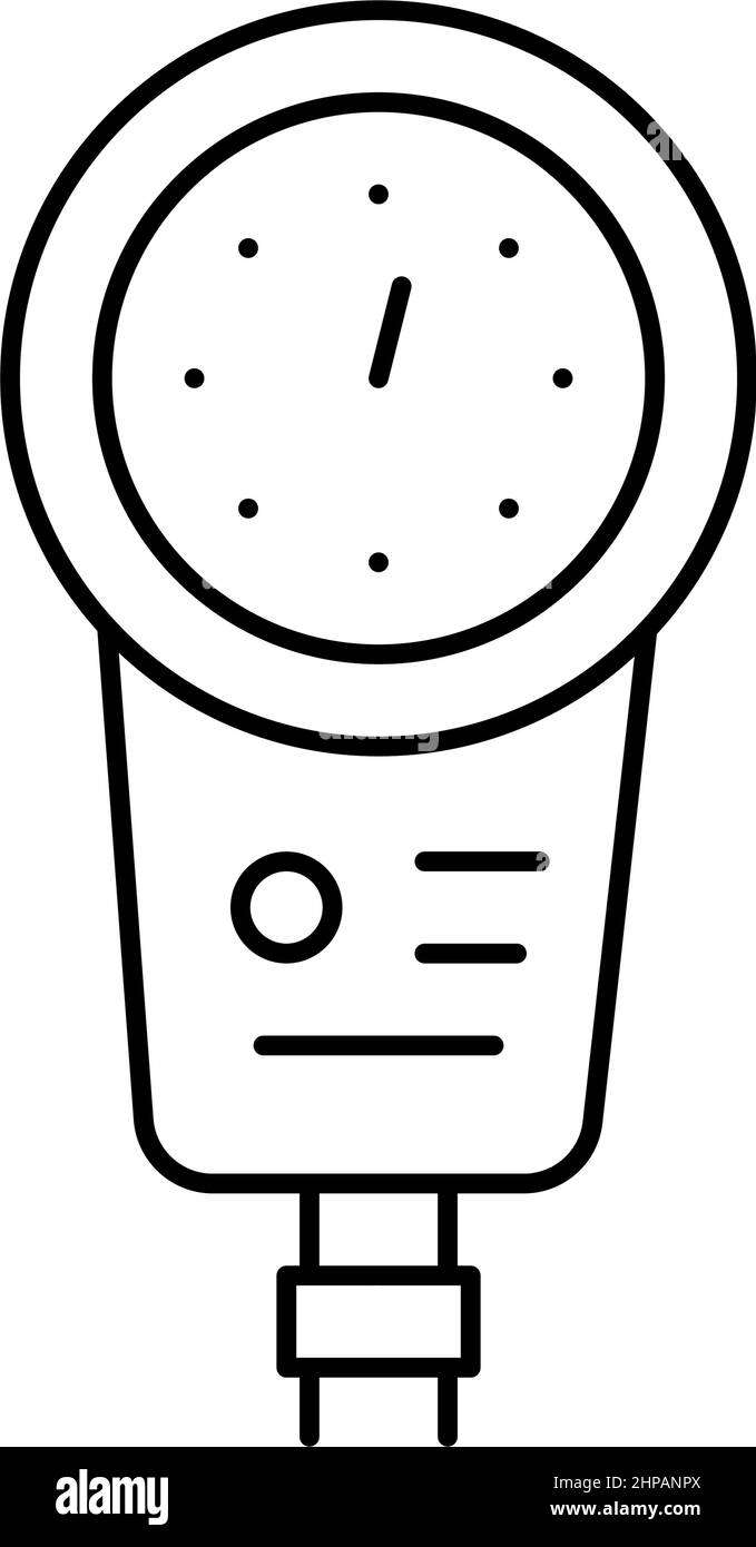 depth gauge line icon vector illustration sign Stock Vector Image & Art ...