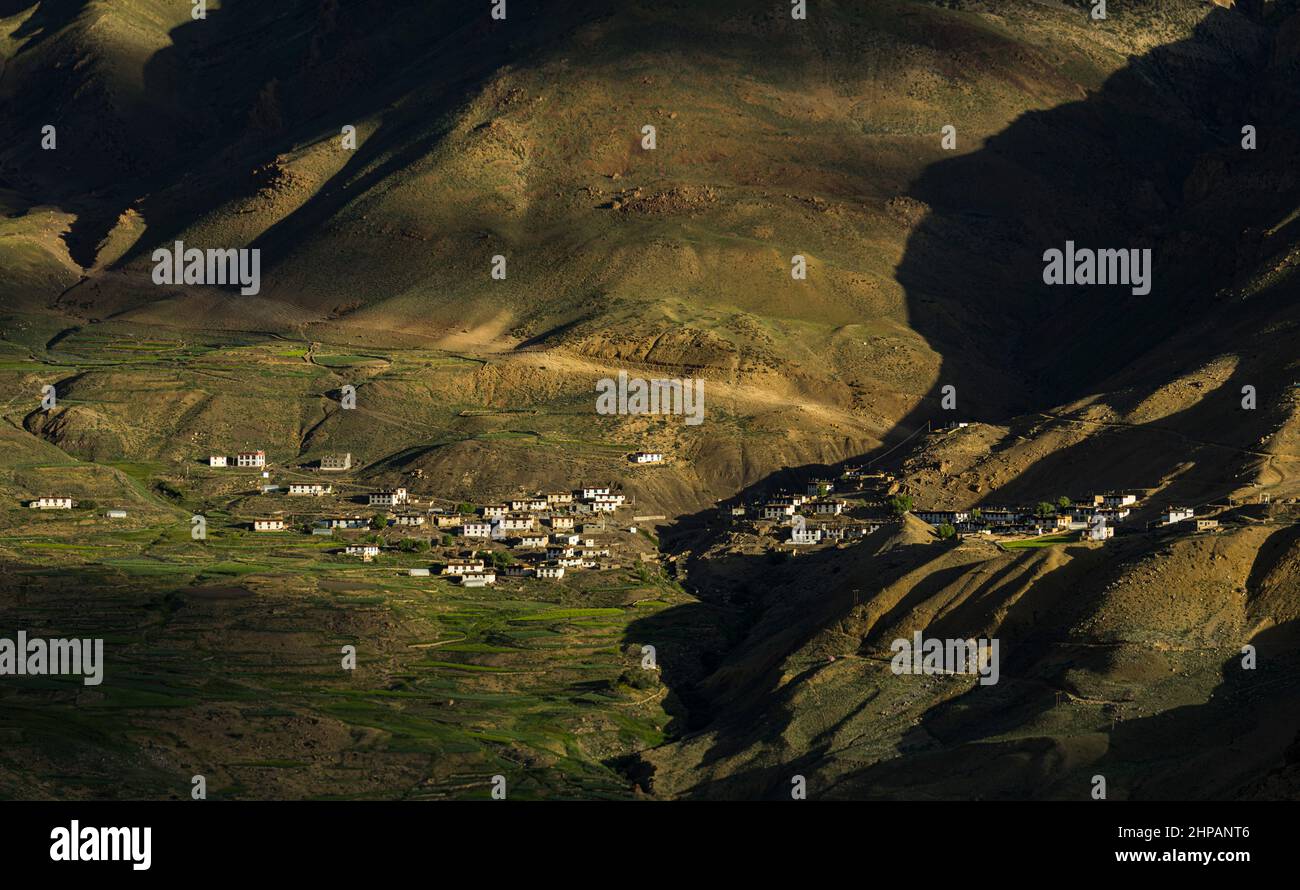 Play of light in Chicham Village,, Spiti Valley, Himachal Pradesh ...