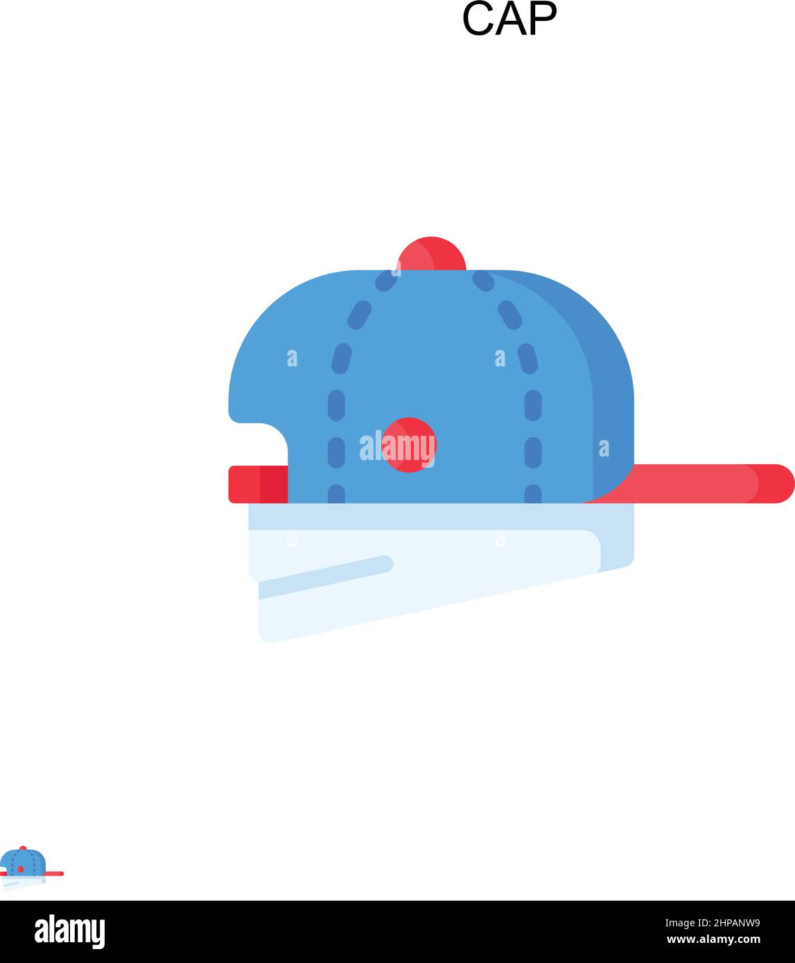 Cap Simple vector icon. Illustration symbol design template for web ...