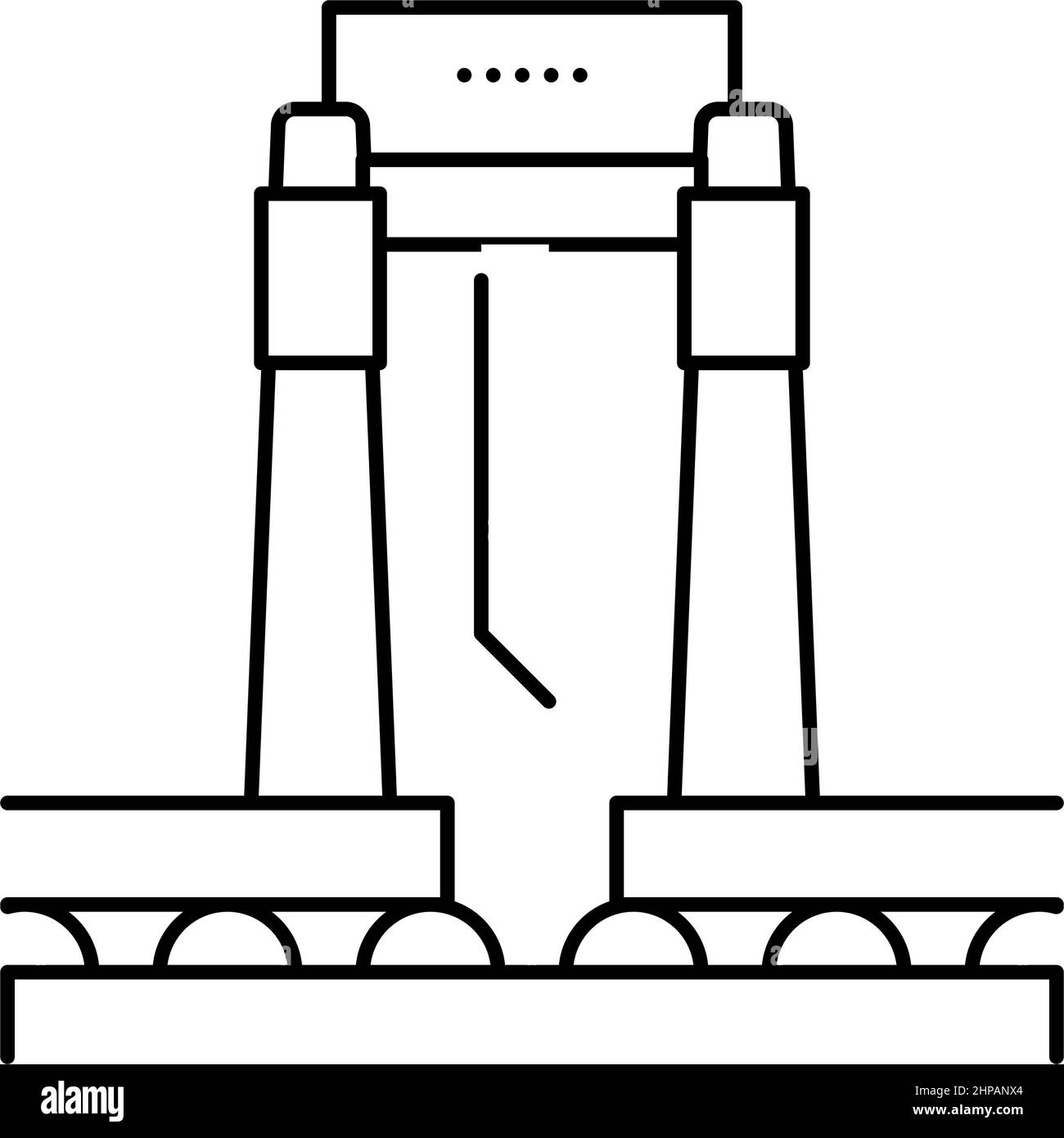 paper cutting machine line icon vector illustration Stock Vector Image ...