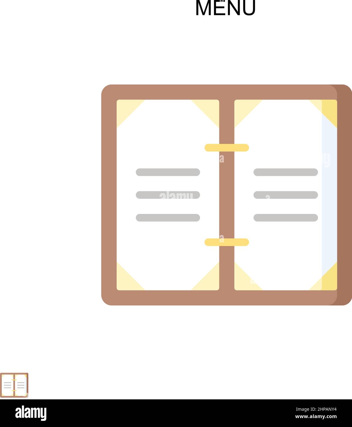 Menu Simple vector icon. Illustration symbol design template for web ...