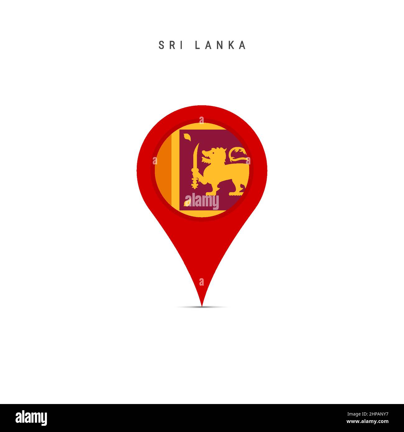 Pin shaped map icon sri hi-res stock photography and images - Alamy