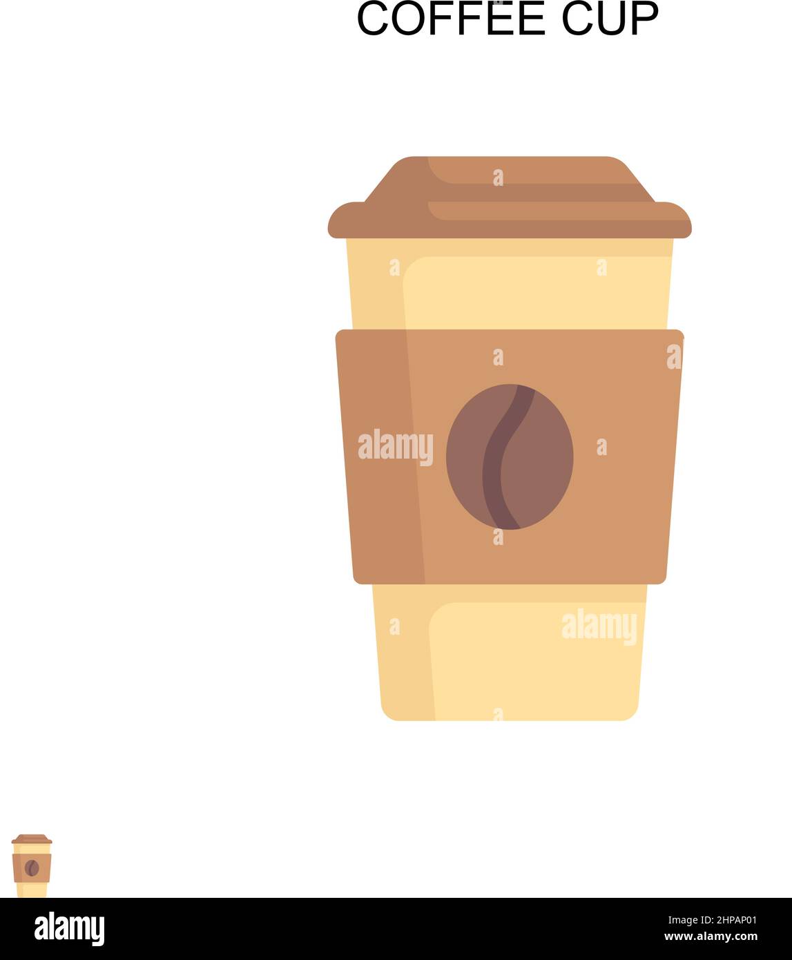 Coffee cup Simple vector icon. Illustration symbol design template for ...