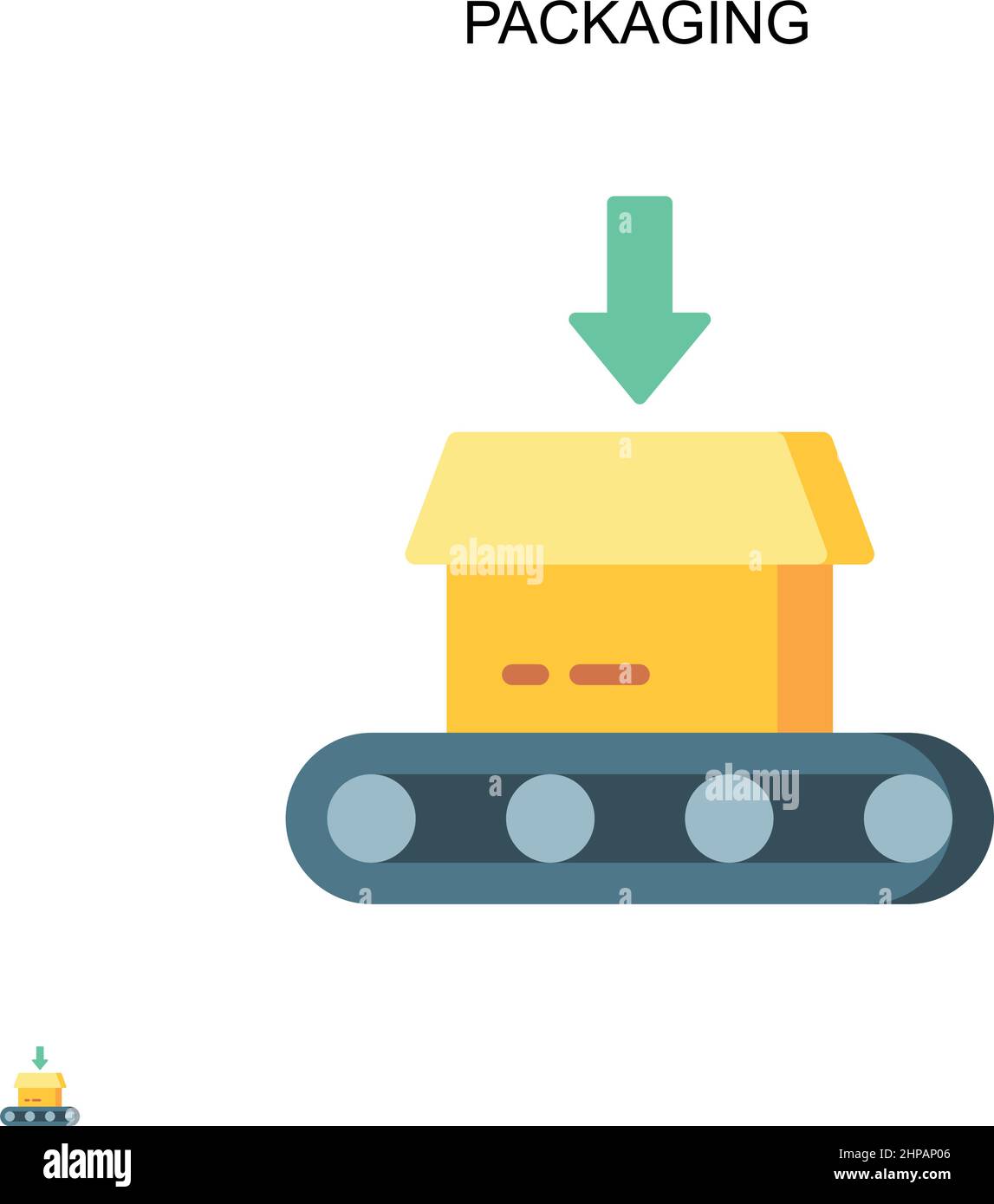 Packaging Simple vector icon. Illustration symbol design template for ...