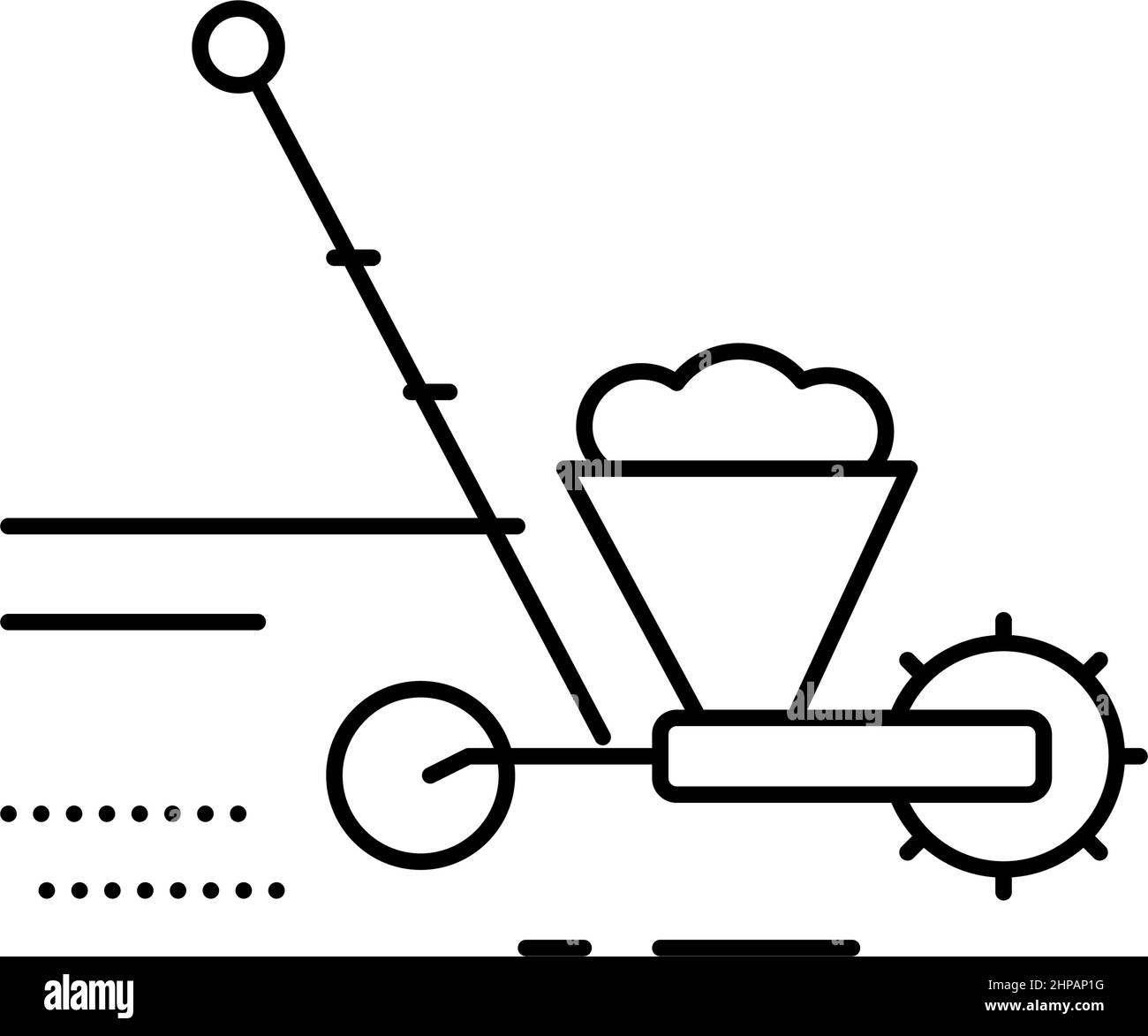 gardening machine line icon vector illustration Stock Vector Image ...