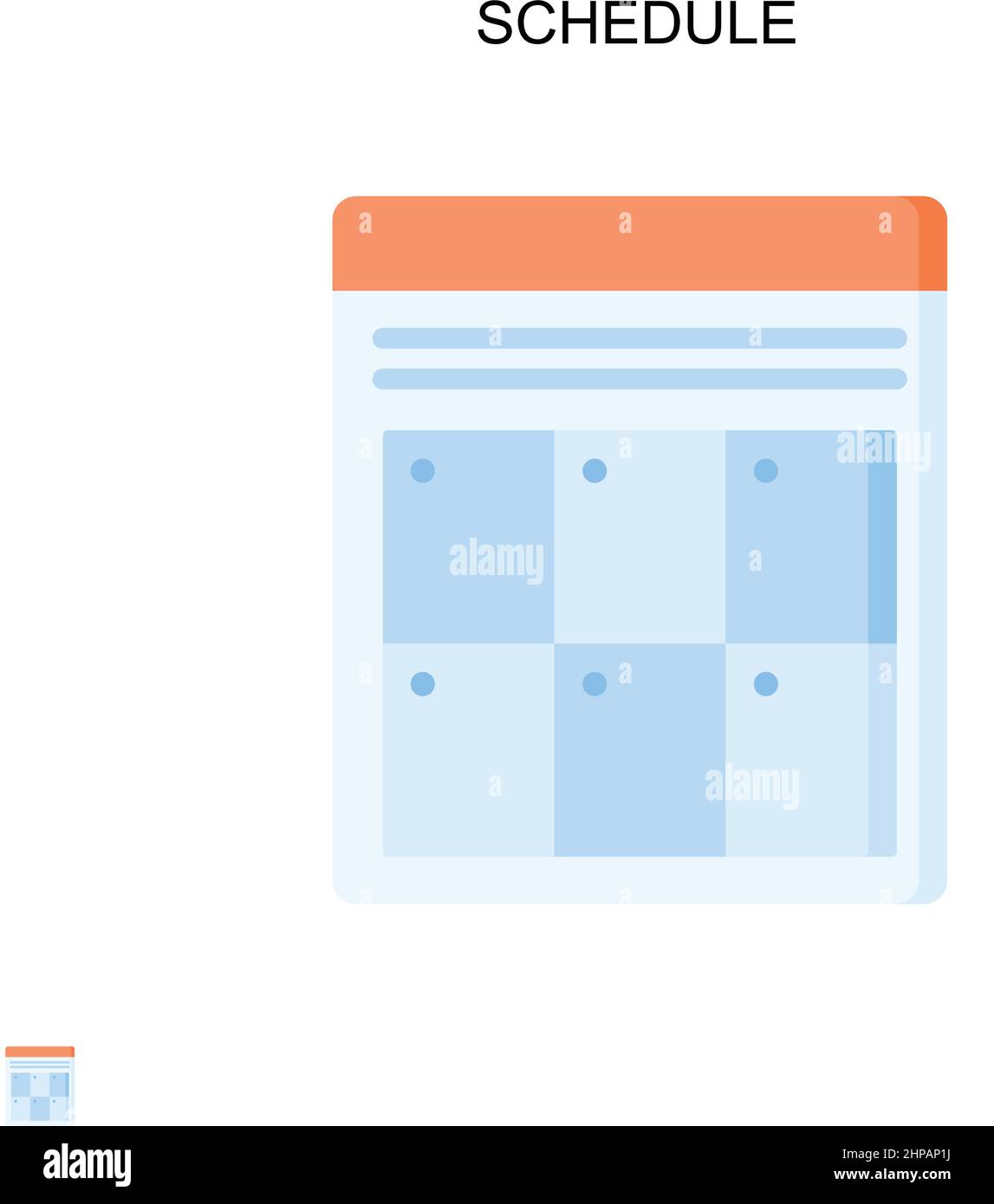 Schedule Simple vector icon. Illustration symbol design template for ...