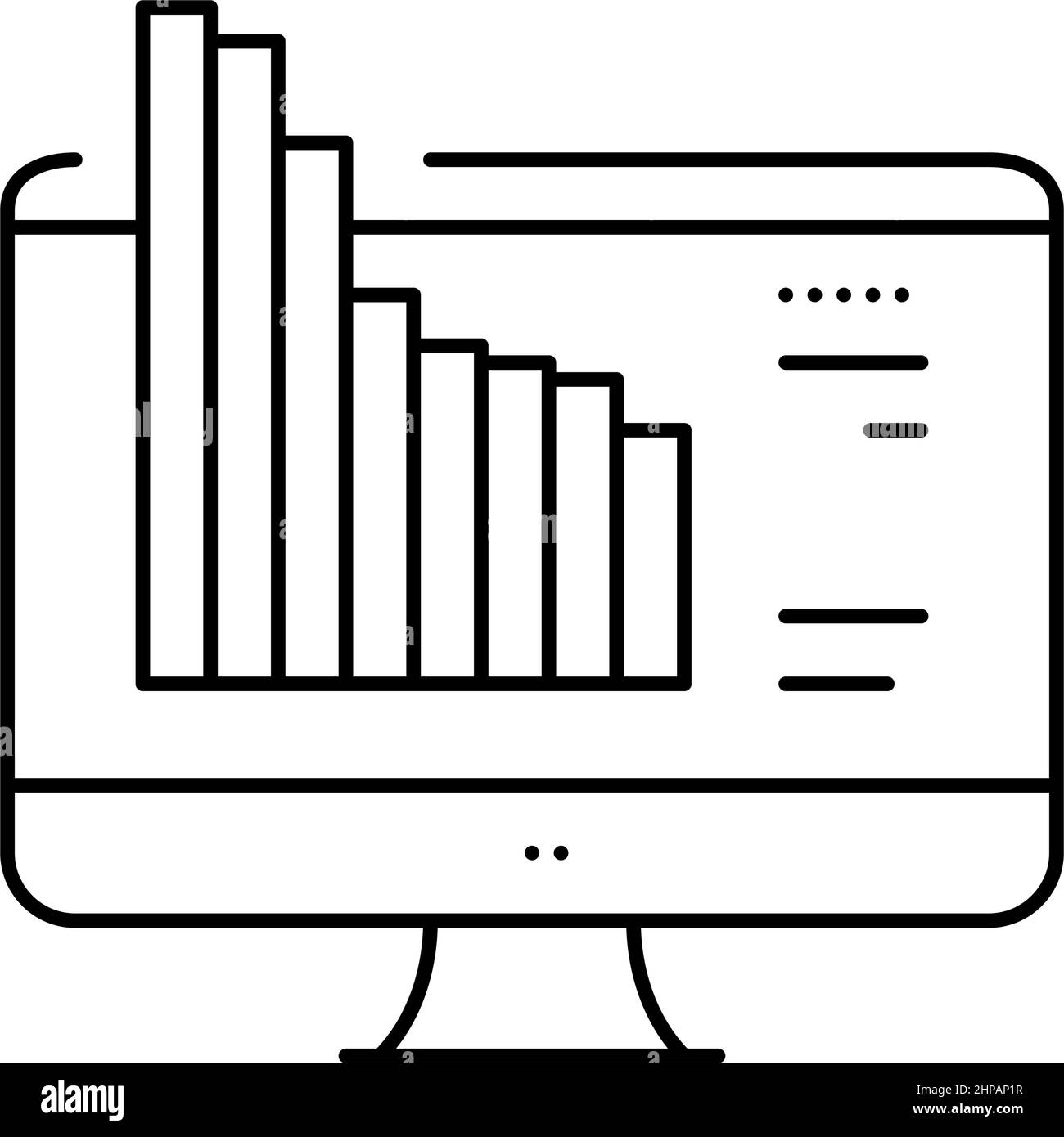 online market monitoring line icon vector illustration Stock Vector ...