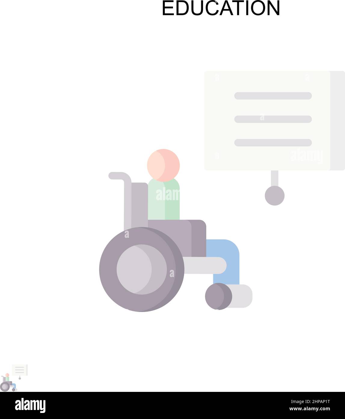 Education Simple vector icon. Illustration symbol design template for ...