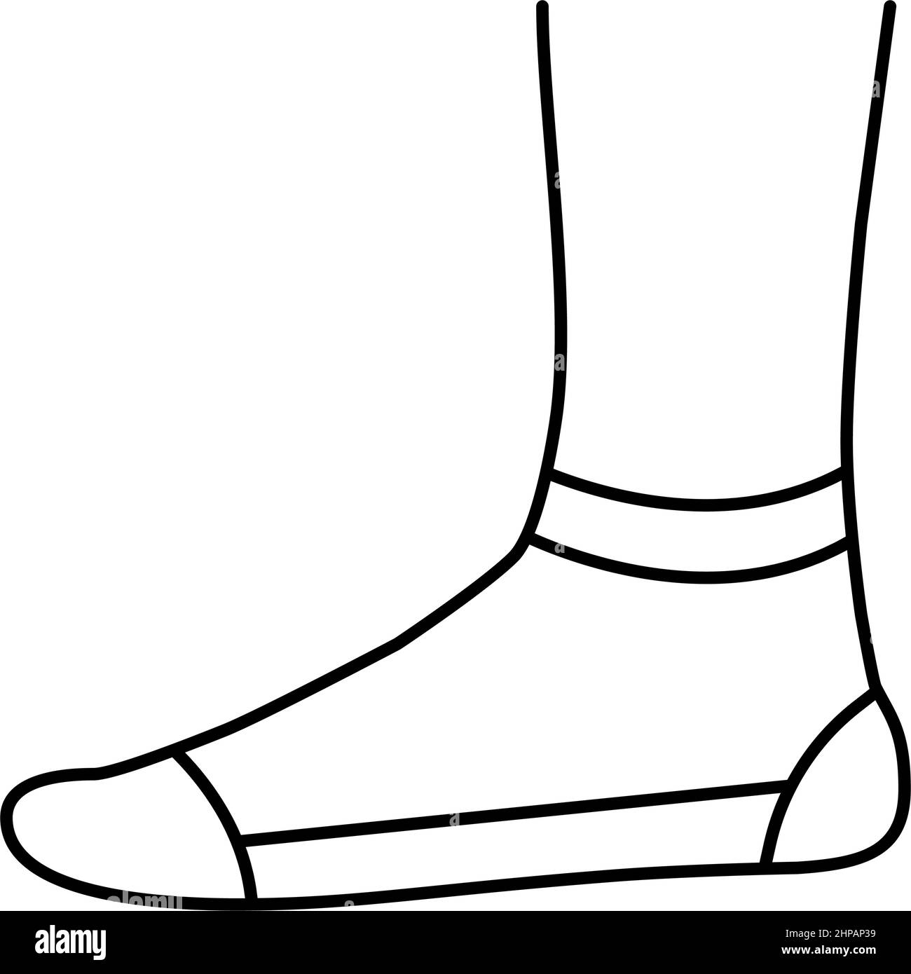 low cut sock line icon vector isolated illustration Stock Vector Image ...