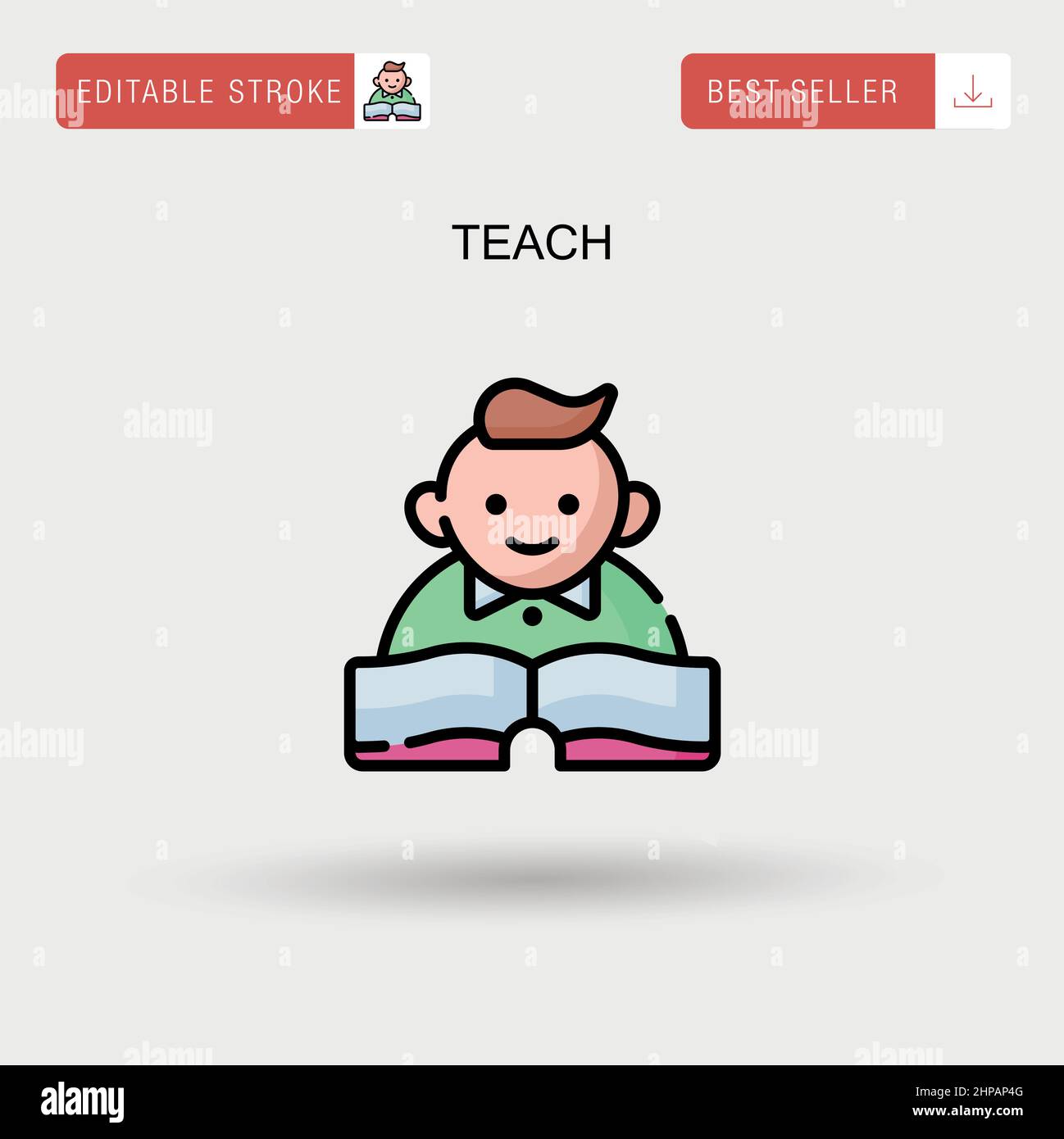 Teach Simple vector icon Stock Vector Image & Art - Alamy