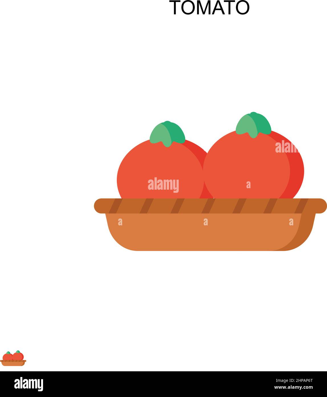 Tomato Simple vector icon. Illustration symbol design template for web ...
