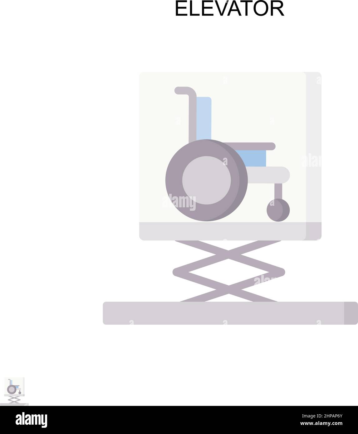 Elevator Simple vector icon. Illustration symbol design template for ...