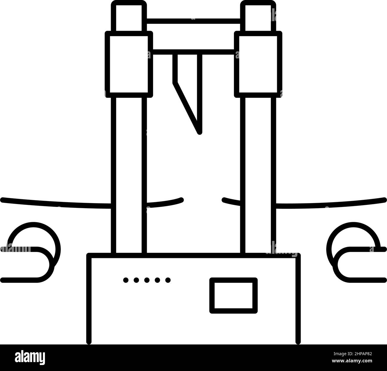 industrial cutting equipment line icon vector illustration Stock Vector ...