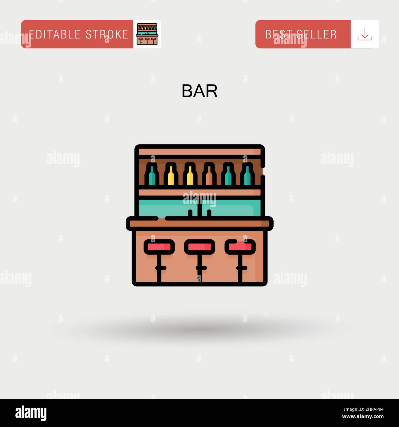Bar Simple vector icon Stock Vector Image & Art - Alamy