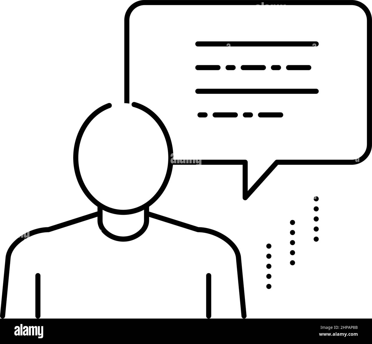 human talking line icon vector illustration Stock Vector Image & Art ...
