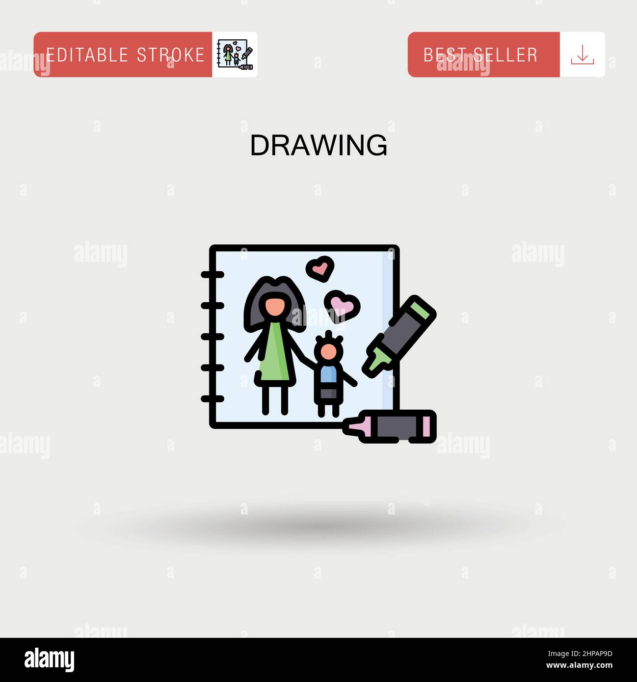 Drawing Simple vector icon Stock Vector Image & Art - Alamy