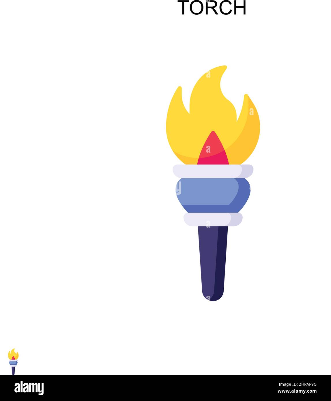 Torch Simple vector icon. Illustration symbol design template for web ...