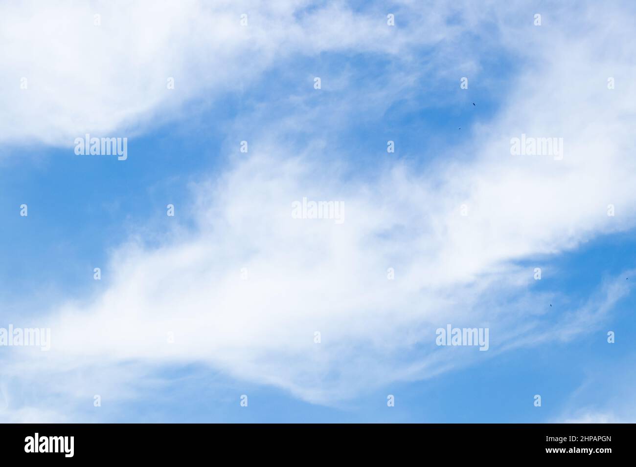 Clear blue color sky with white cloud background Stock Photo - Alamy