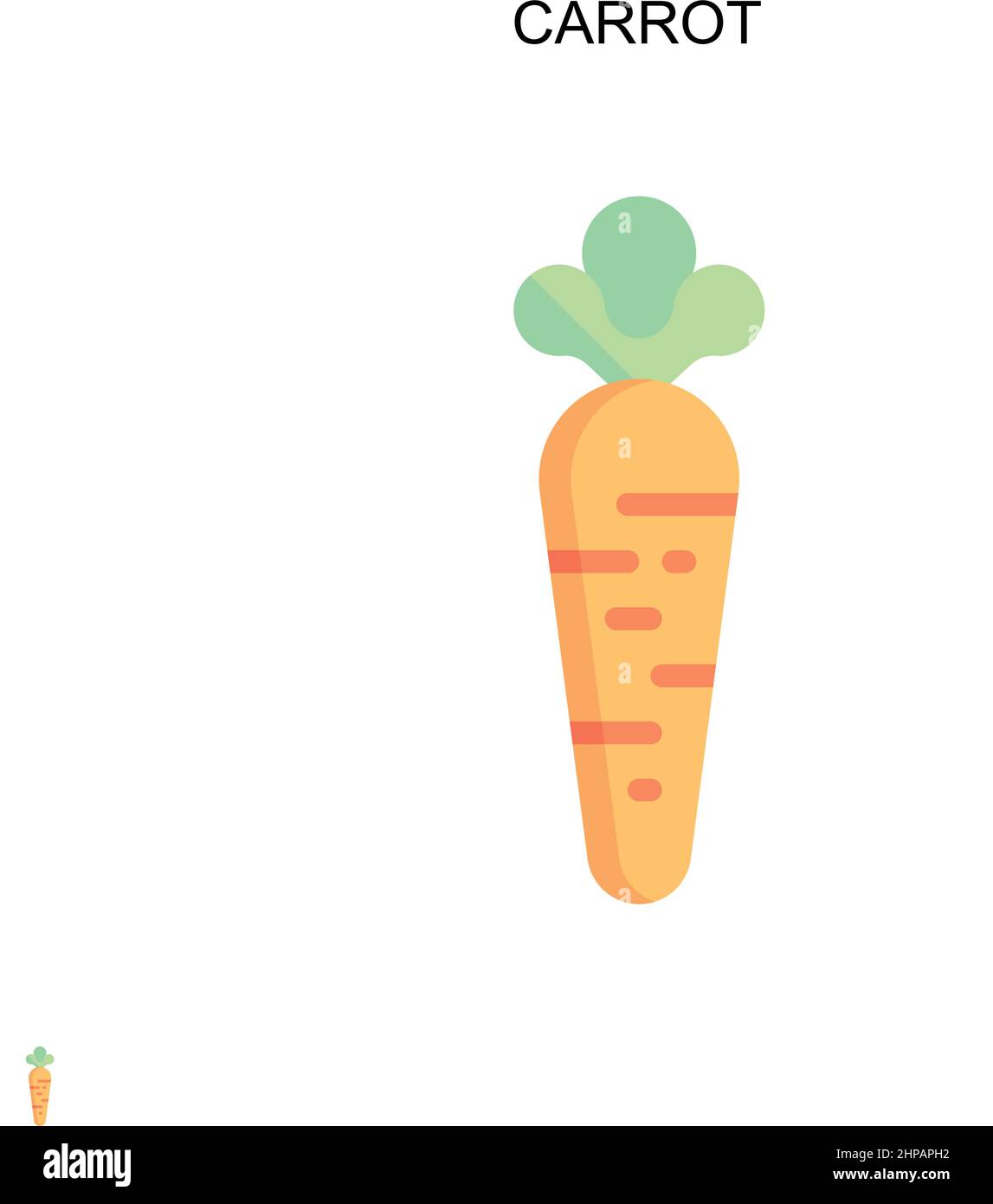 Carrot Simple vector icon. Illustration symbol design template for web ...