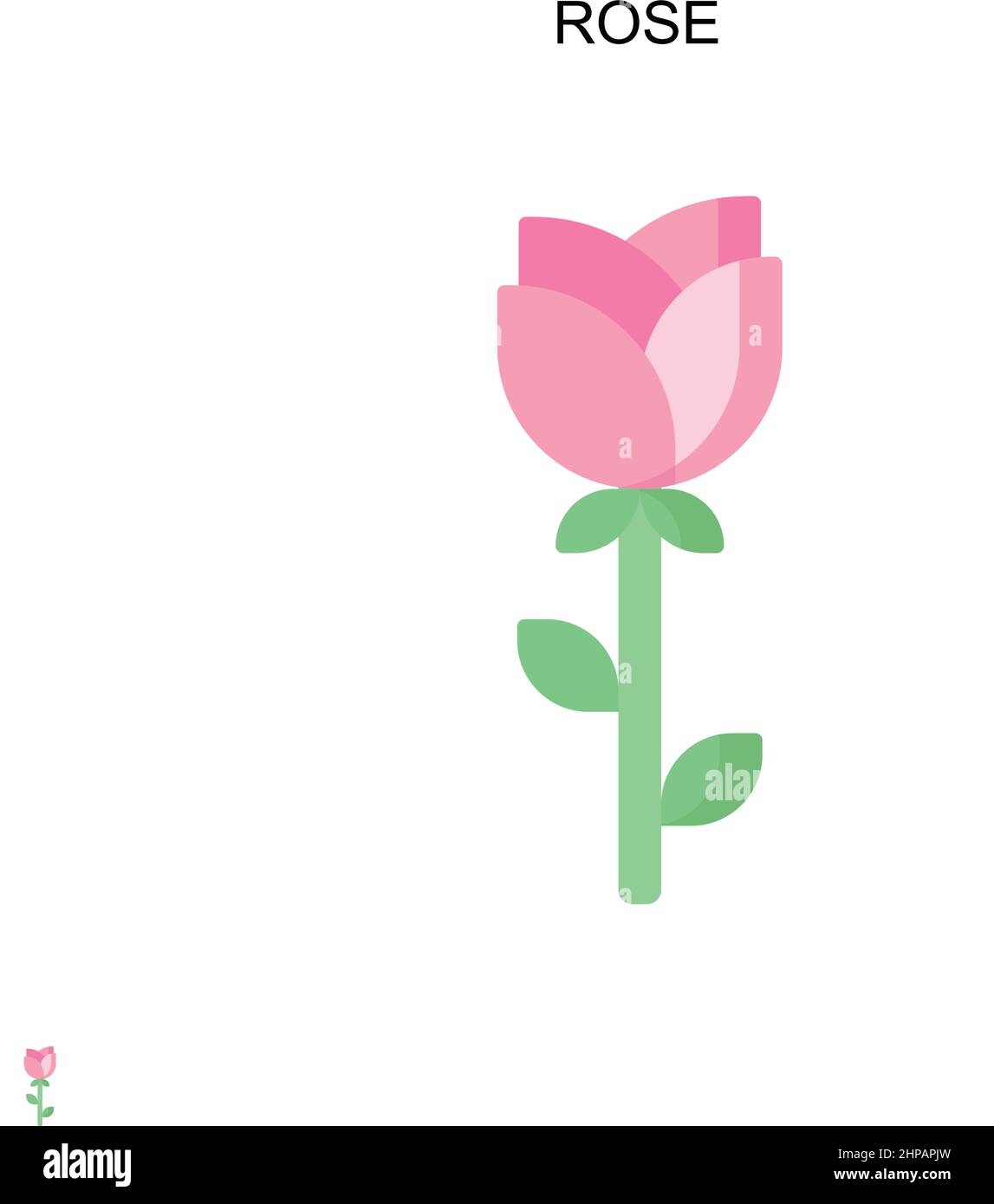 Rose Simple vector icon. Illustration symbol design template for web ...