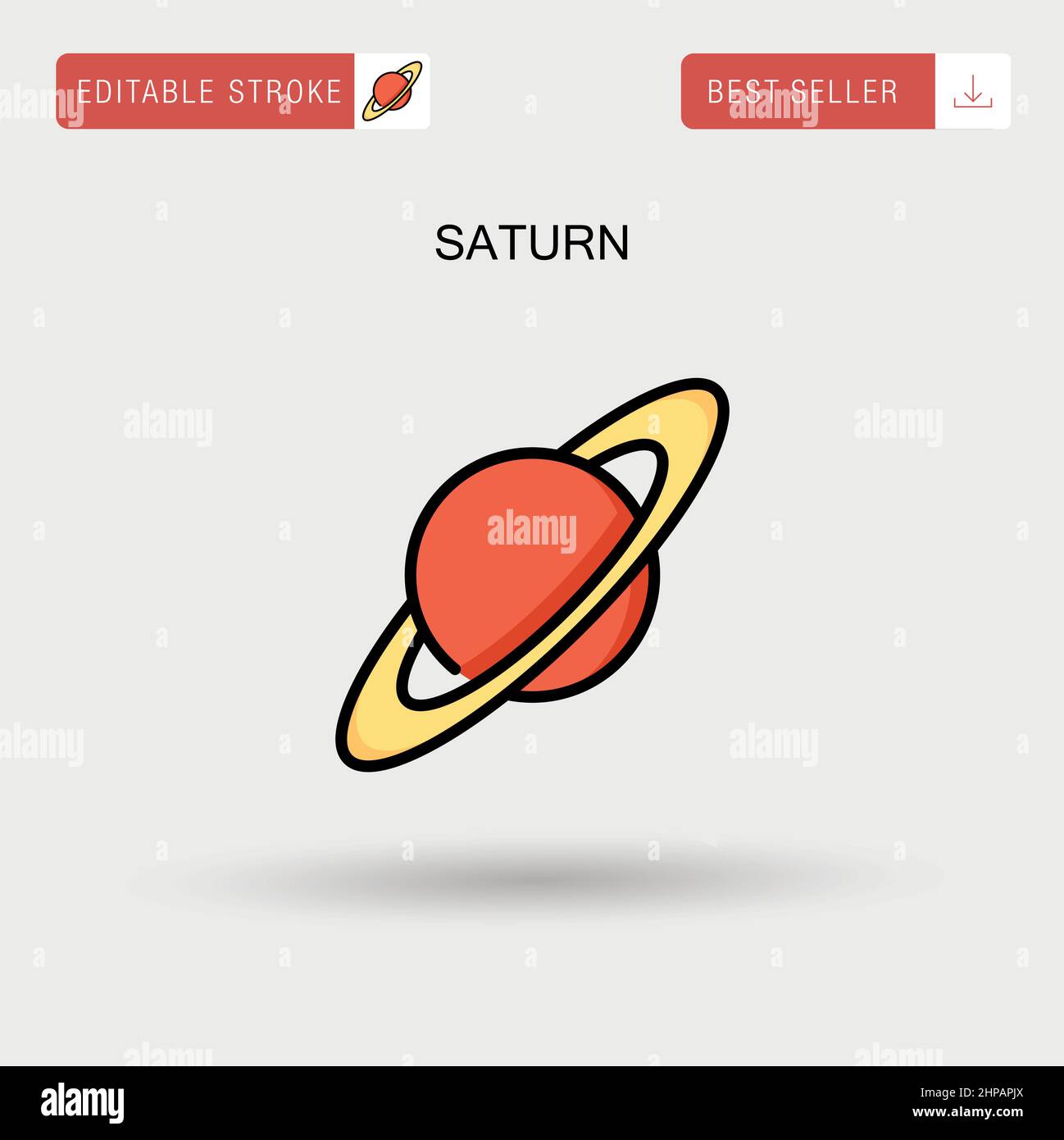 Saturn icon hi-res stock photography and images - Alamy