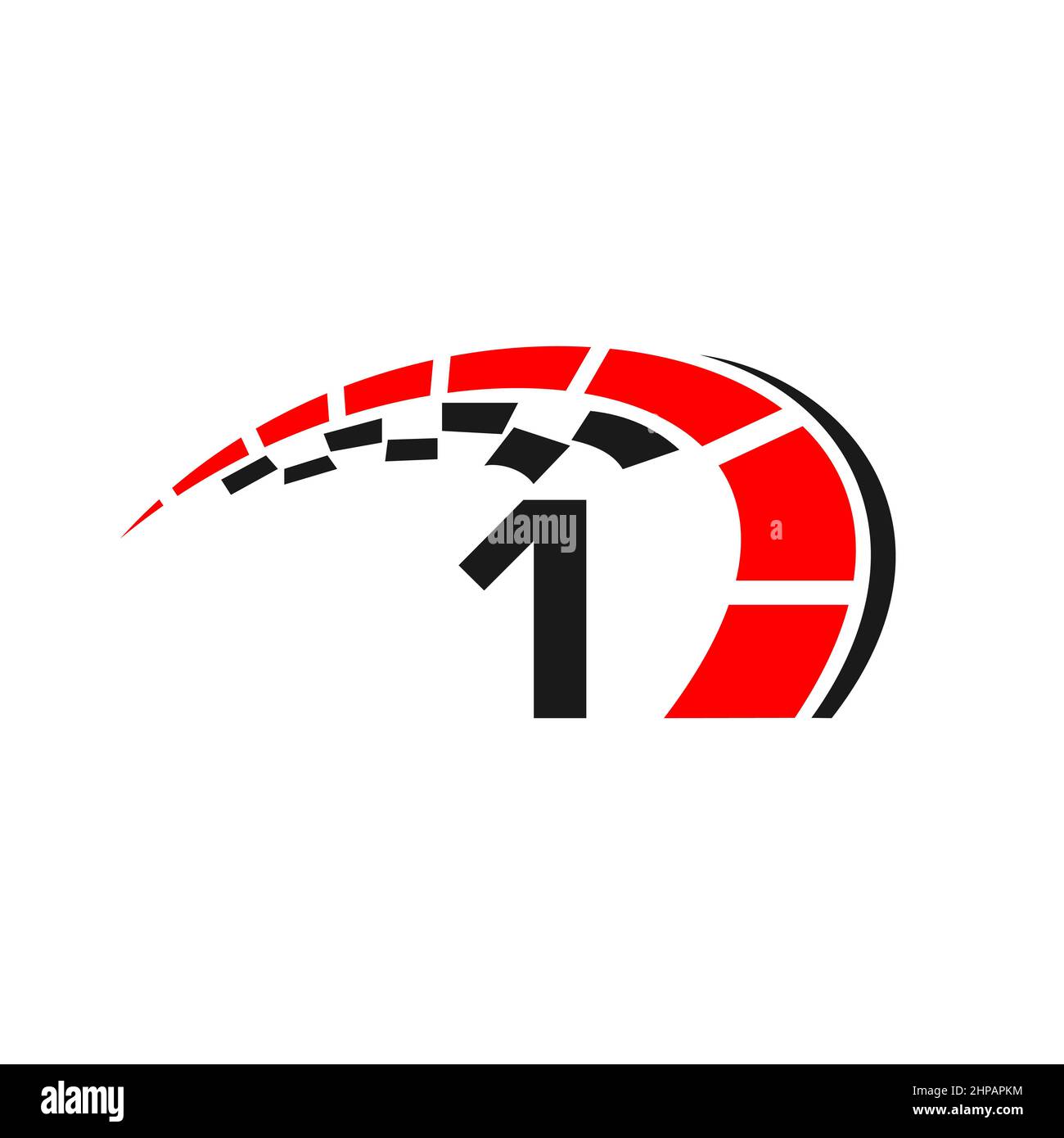 Sport Car Logo On Letter 1 Speed Concept. Car Automotive Template For ...