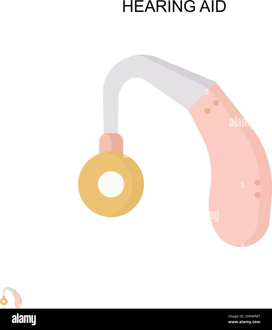 Hearing aid Simple vector icon. Illustration symbol design template for ...