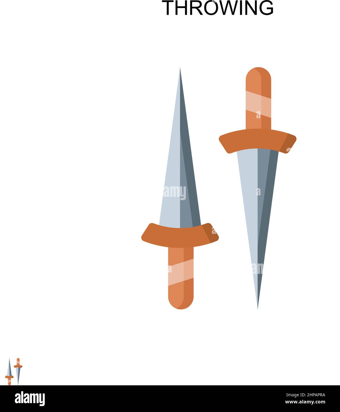 Throwing Simple vector icon. Illustration symbol design template for ...