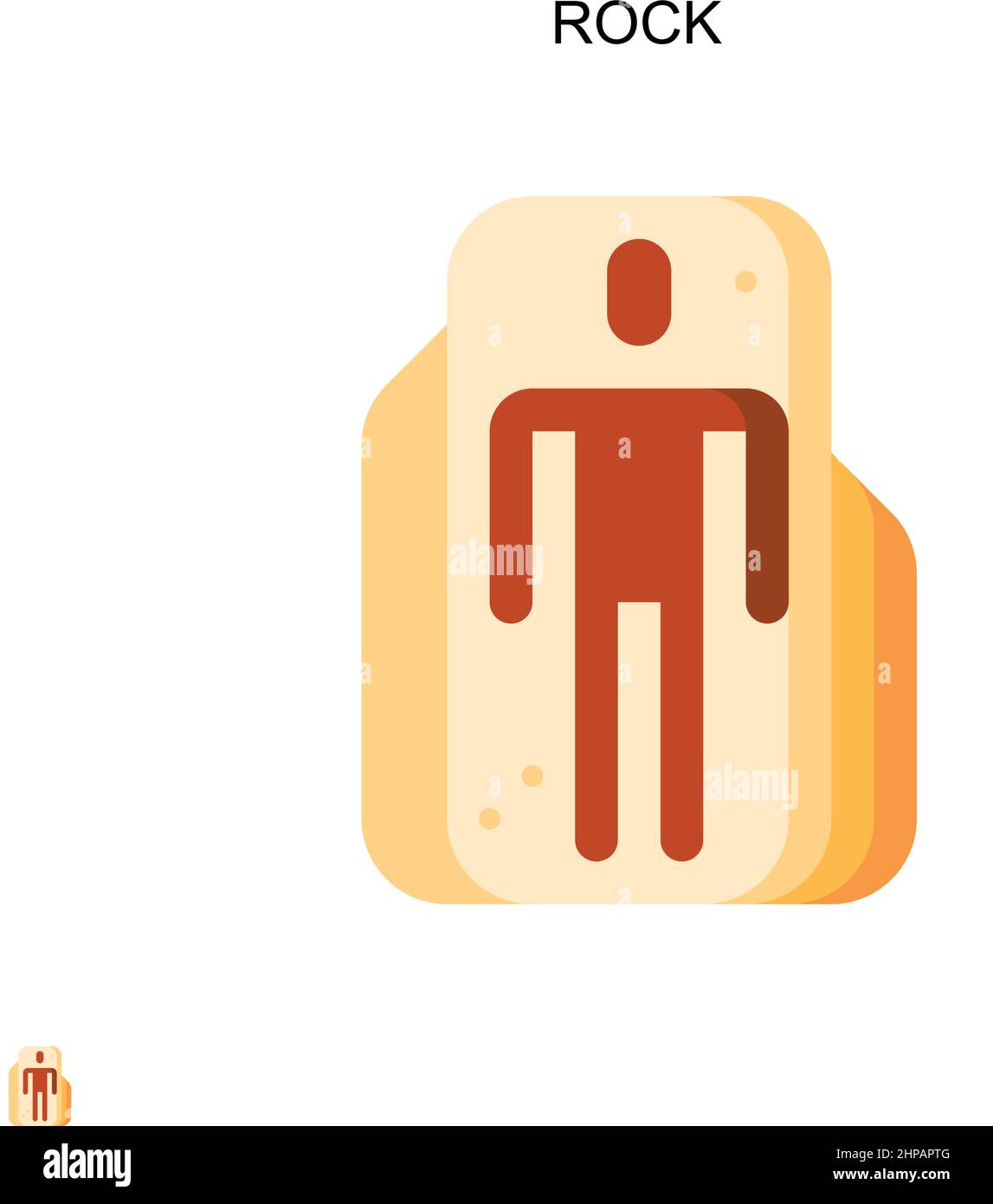 Rock Simple vector icon. Illustration symbol design template for web ...