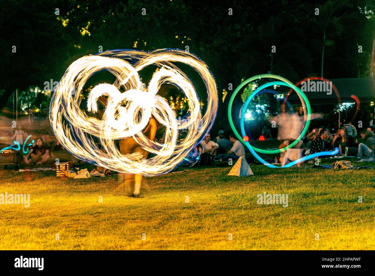 Brisbane, Queensland, Australia - Fire twirling festival in West End ...