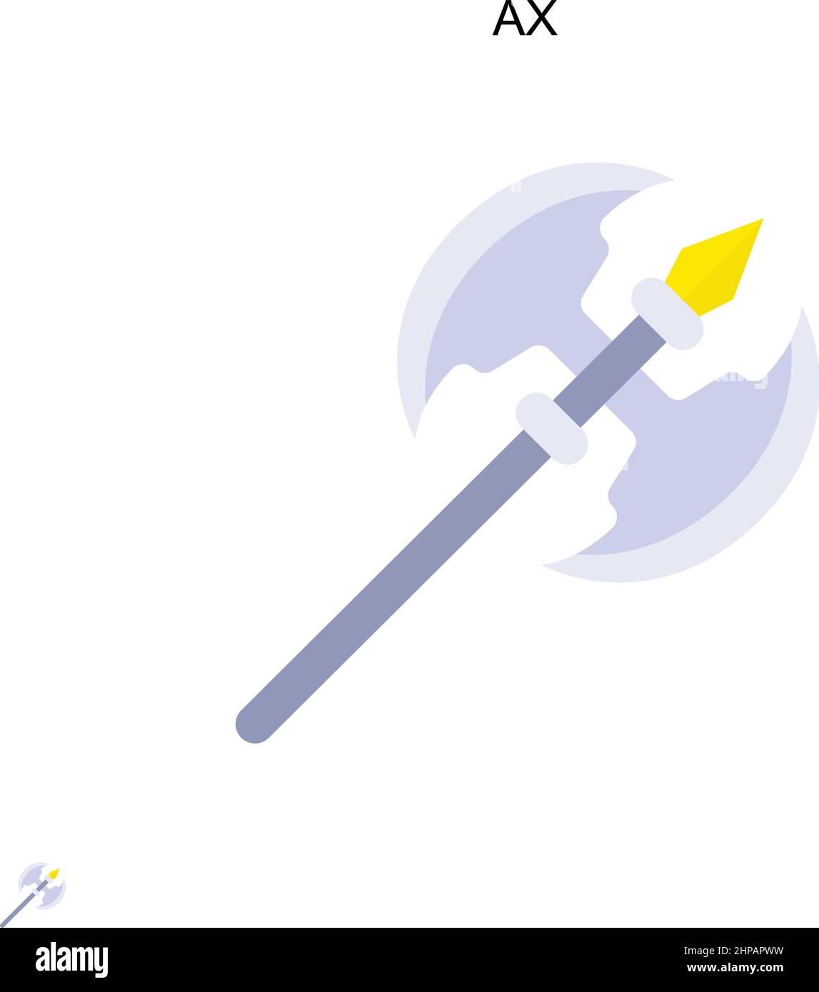 Ax Simple vector icon. Illustration symbol design template for web ...