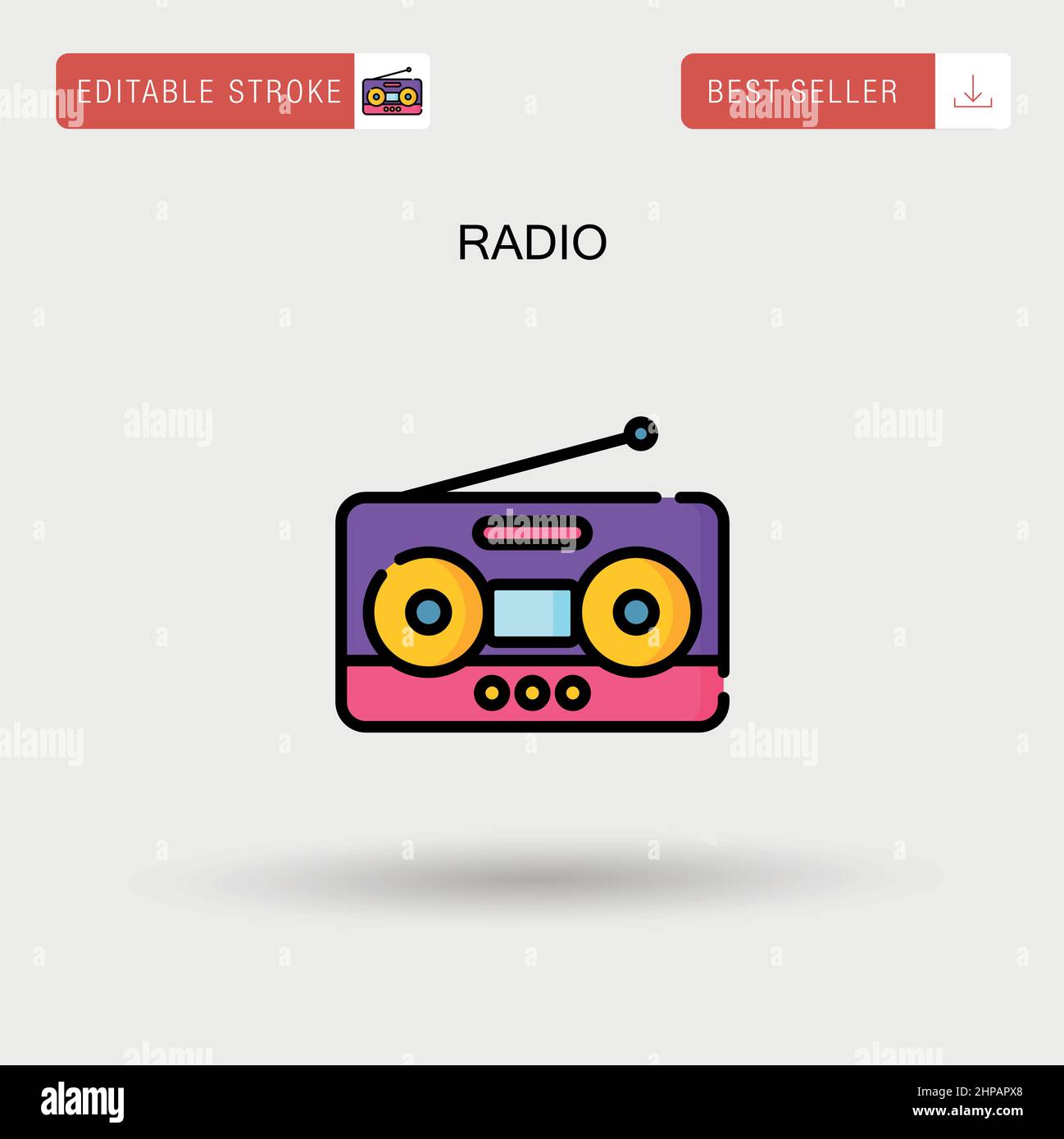 Radio Simple vector icon Stock Vector Image & Art - Alamy