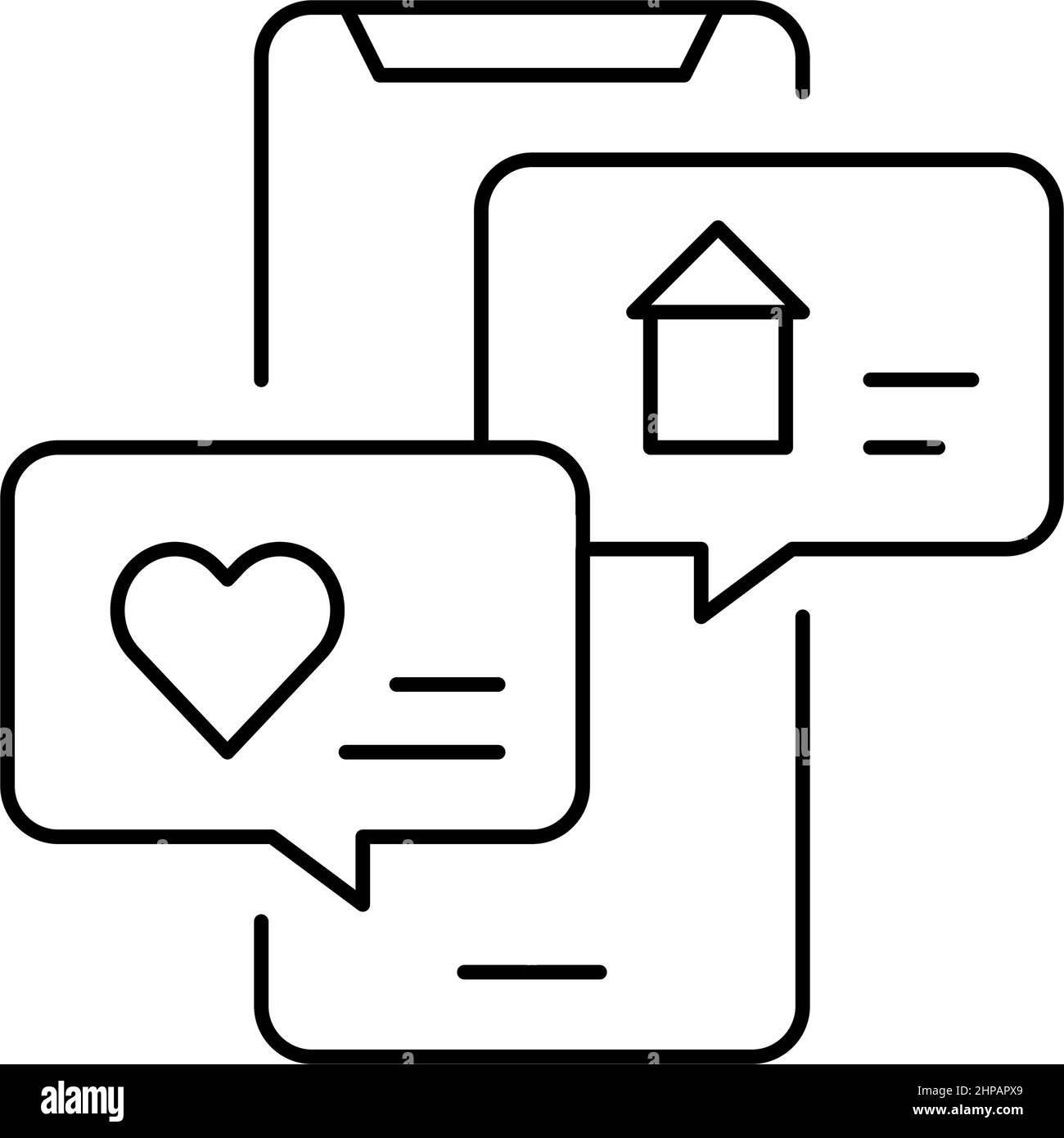 chat messaging line icon vector illustration Stock Vector Image & Art ...