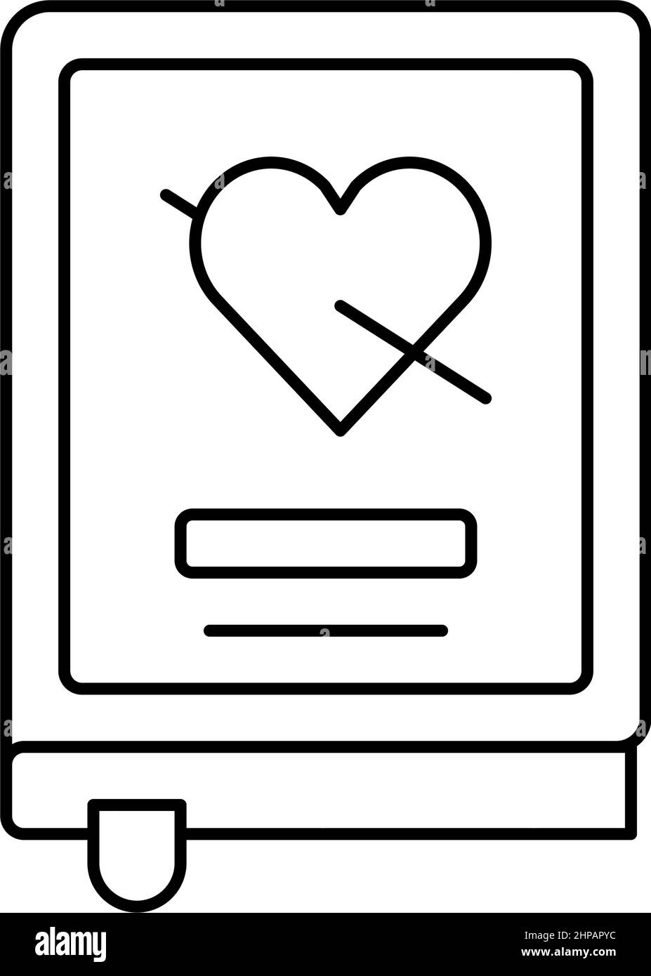 romance genre line icon vector illustration Stock Vector Image & Art ...