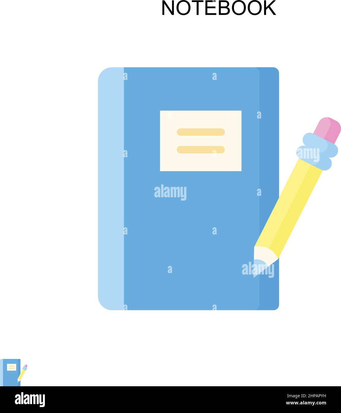 Notebook Simple vector icon. Illustration symbol design template for ...