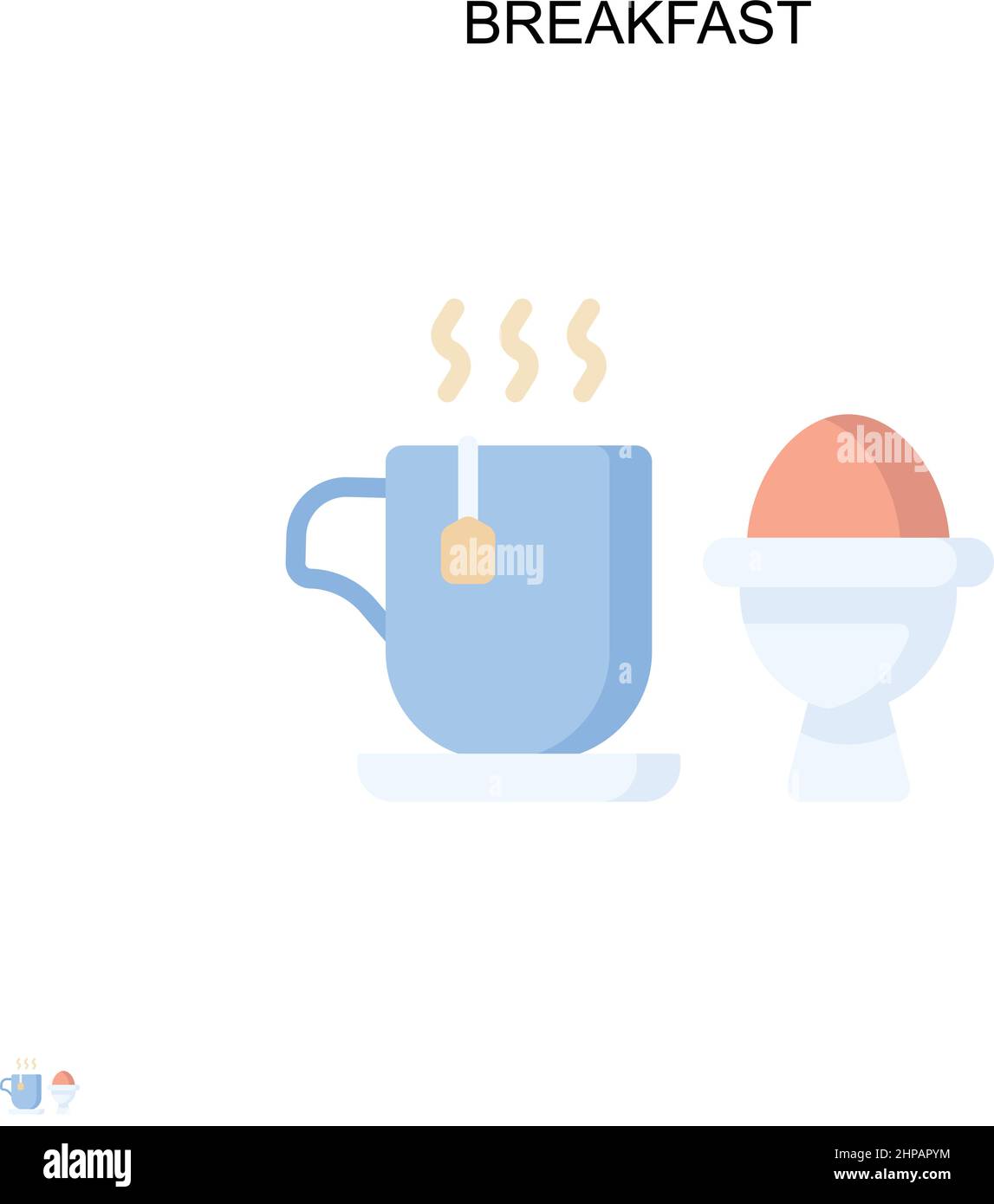 Breakfast Simple vector icon. Illustration symbol design template for ...