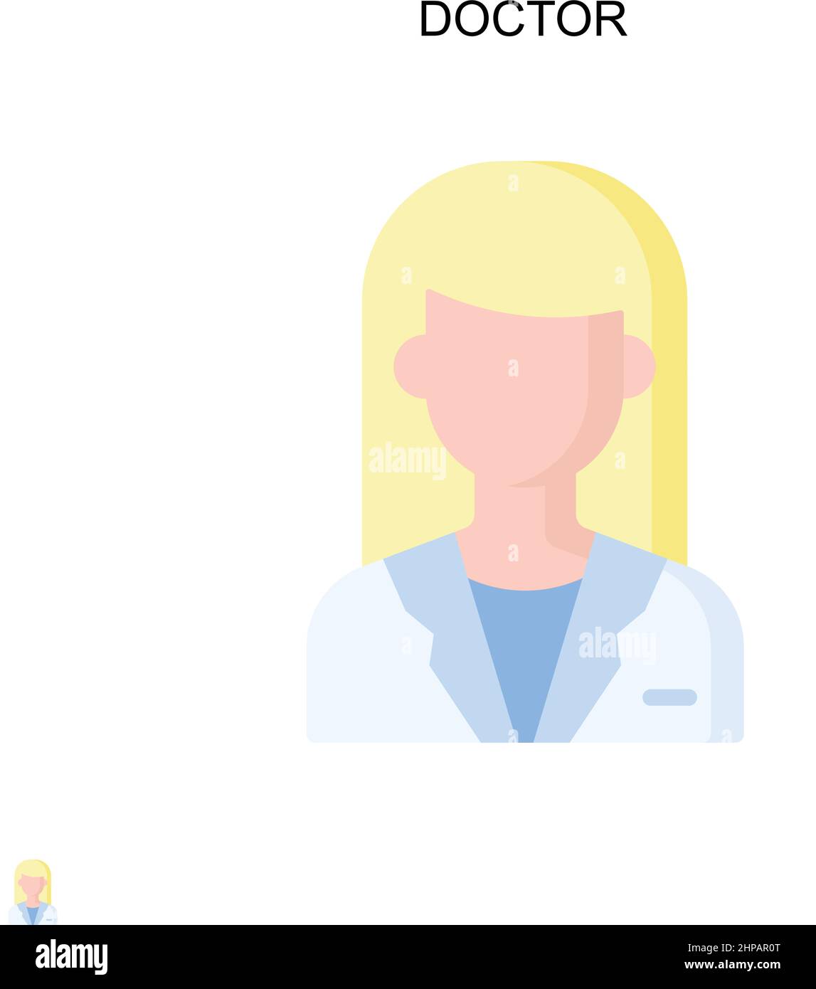 Doctor Simple vector icon. Illustration symbol design template for web ...