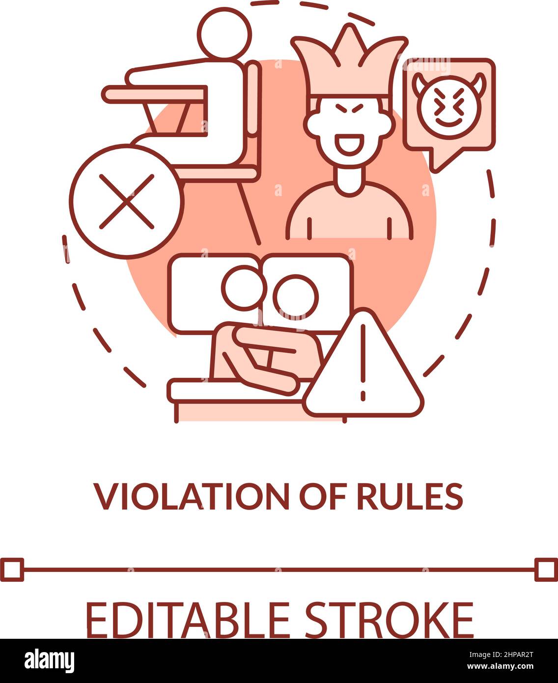 Violation of rules red concept icon Stock Vector Image & Art - Alamy