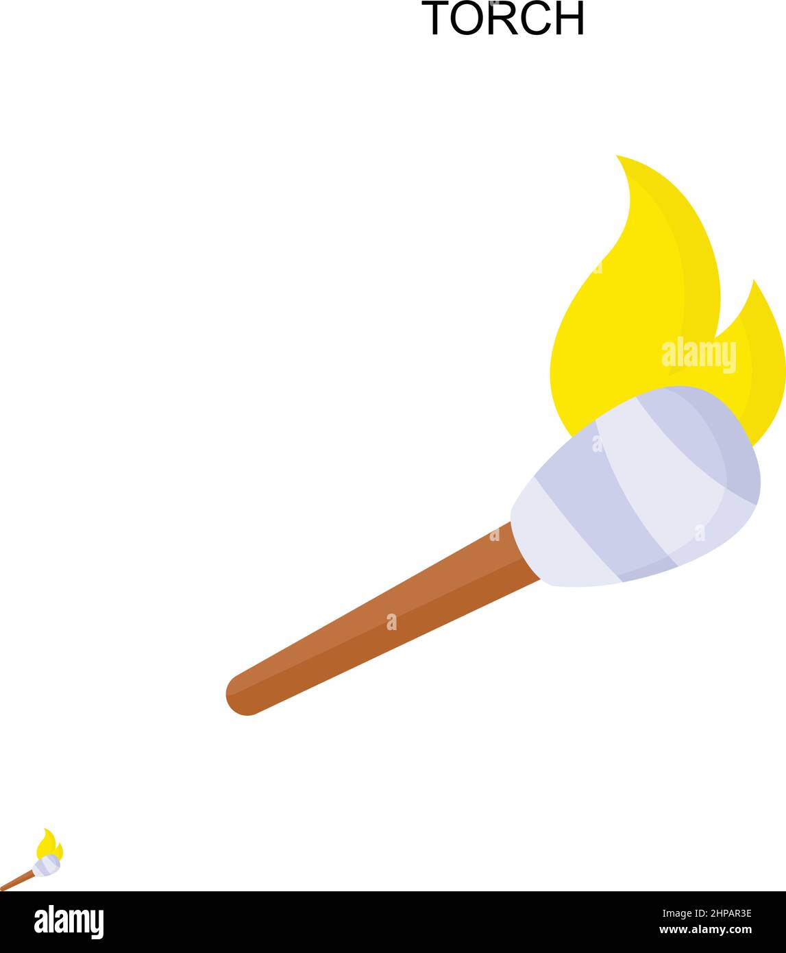 Torch icon logo design hi-res stock photography and images - Alamy