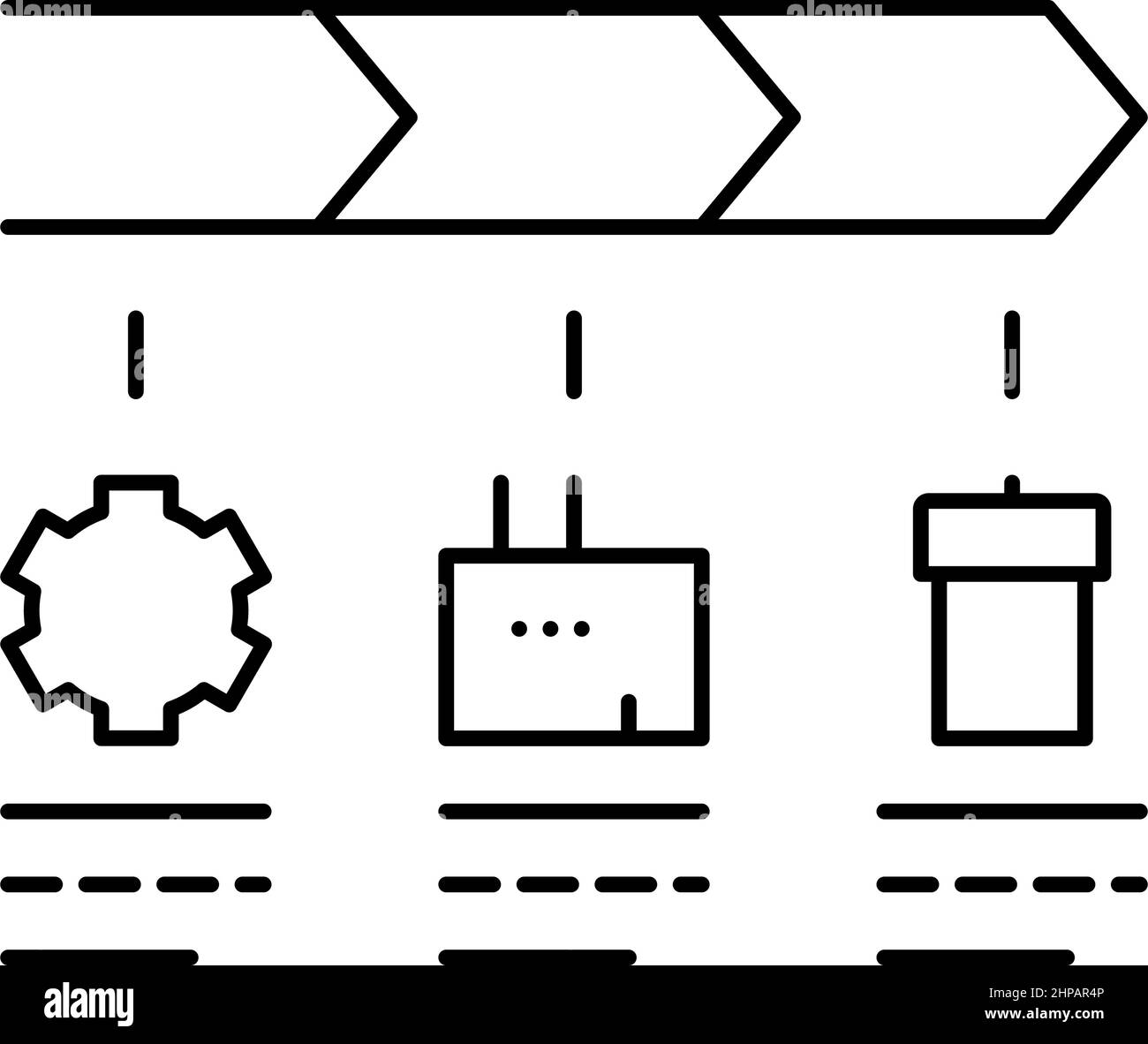 stages of linear economy line icon vector illustration Stock Vector ...