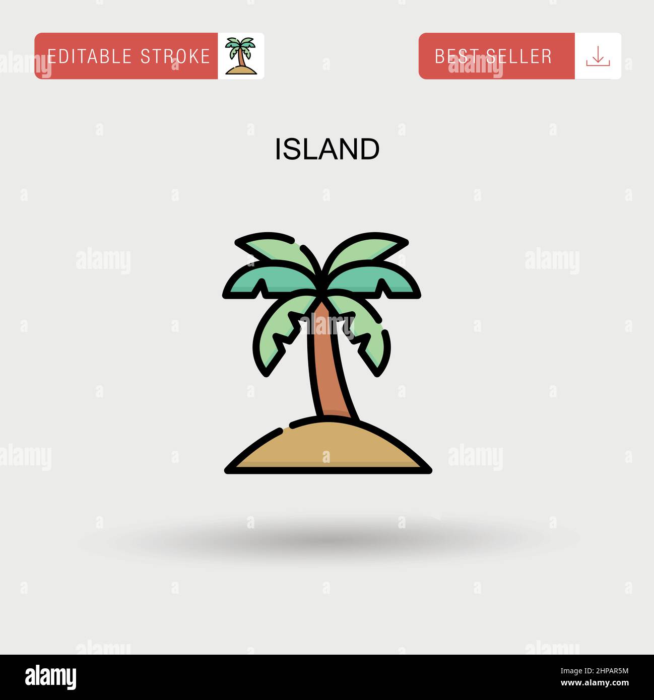 Island Simple vector icon Stock Vector Image & Art - Alamy