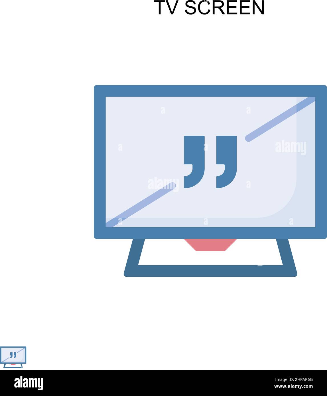 Tv screen Simple vector icon. Illustration symbol design template for ...