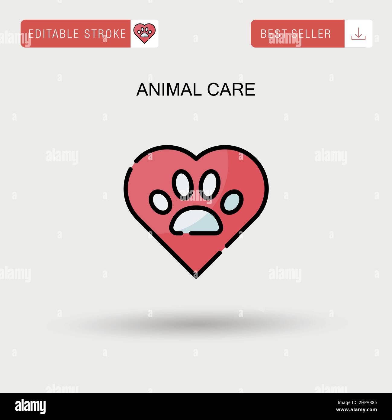 Animal care Simple vector icon Stock Vector Image & Art - Alamy