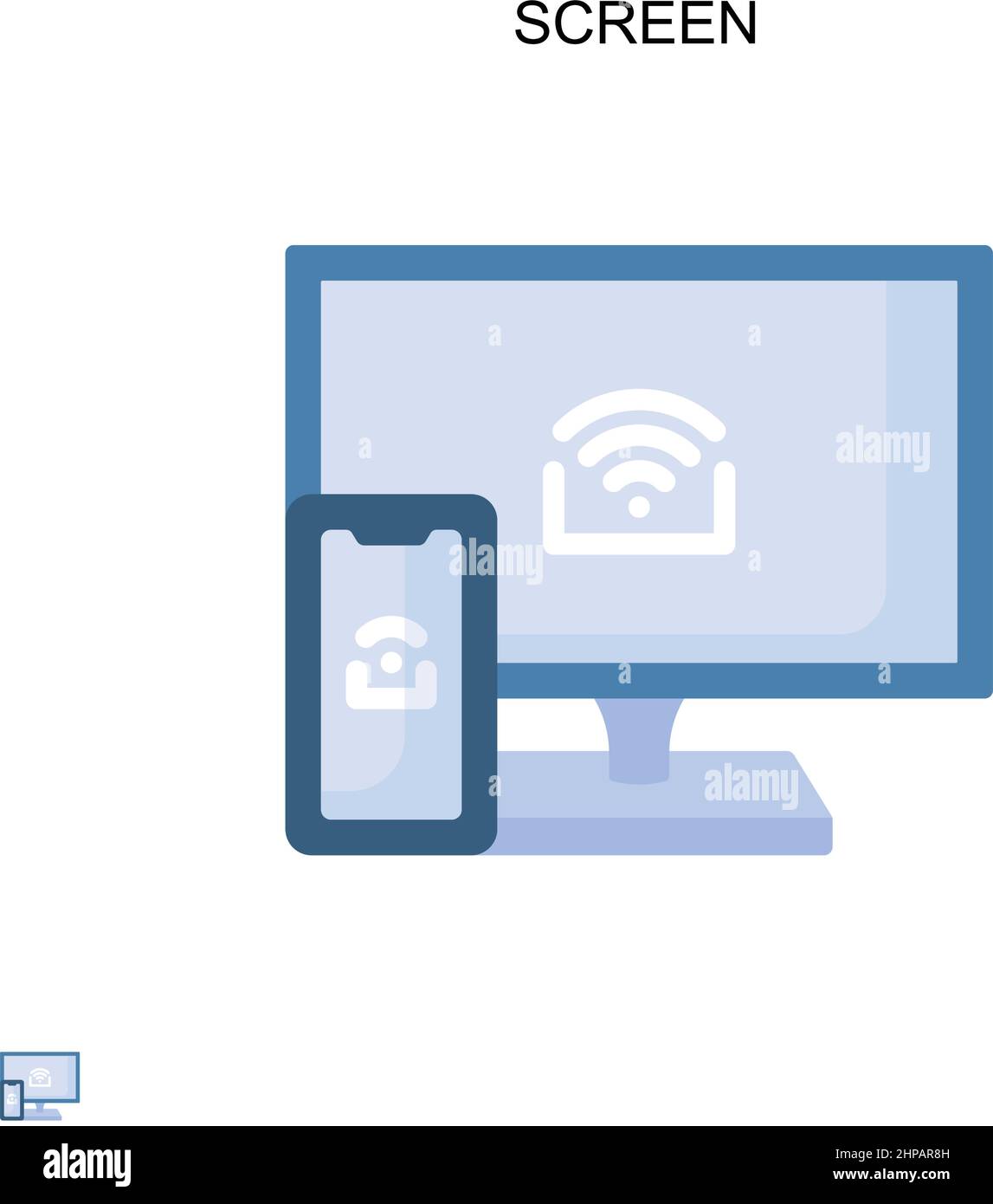 Screen Simple vector icon. Illustration symbol design template for web ...