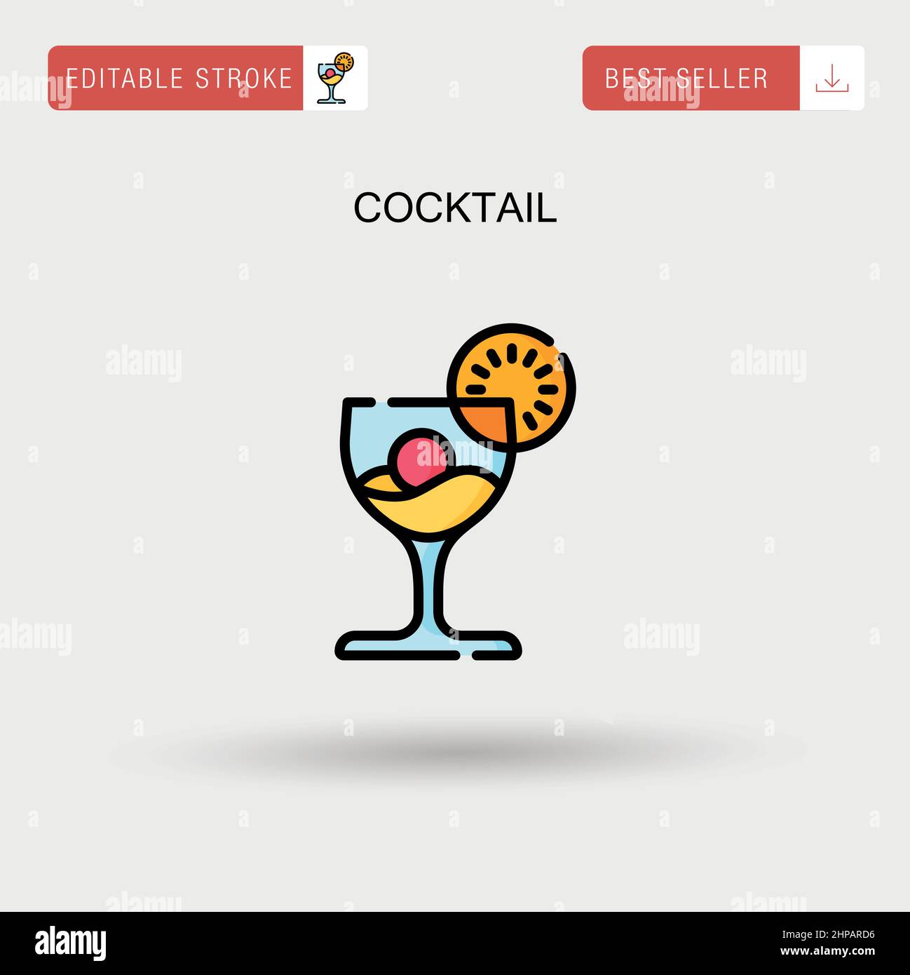 Cocktail Simple vector icon Stock Vector Image & Art - Alamy