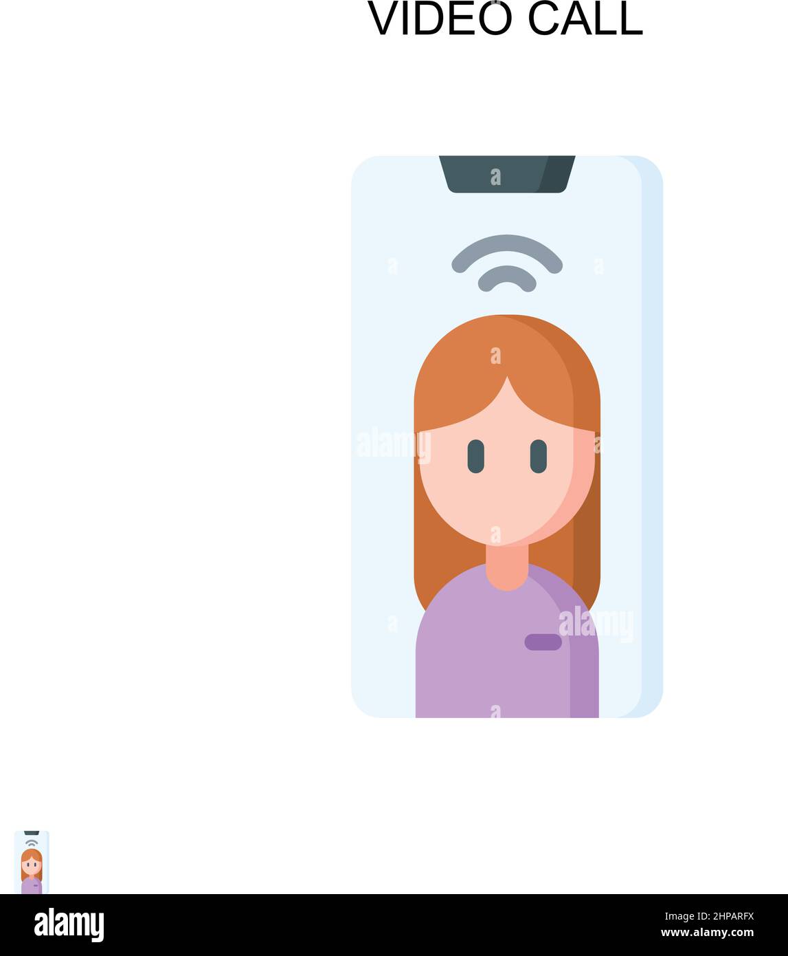 Video call Simple vector icon. Illustration symbol design template for ...