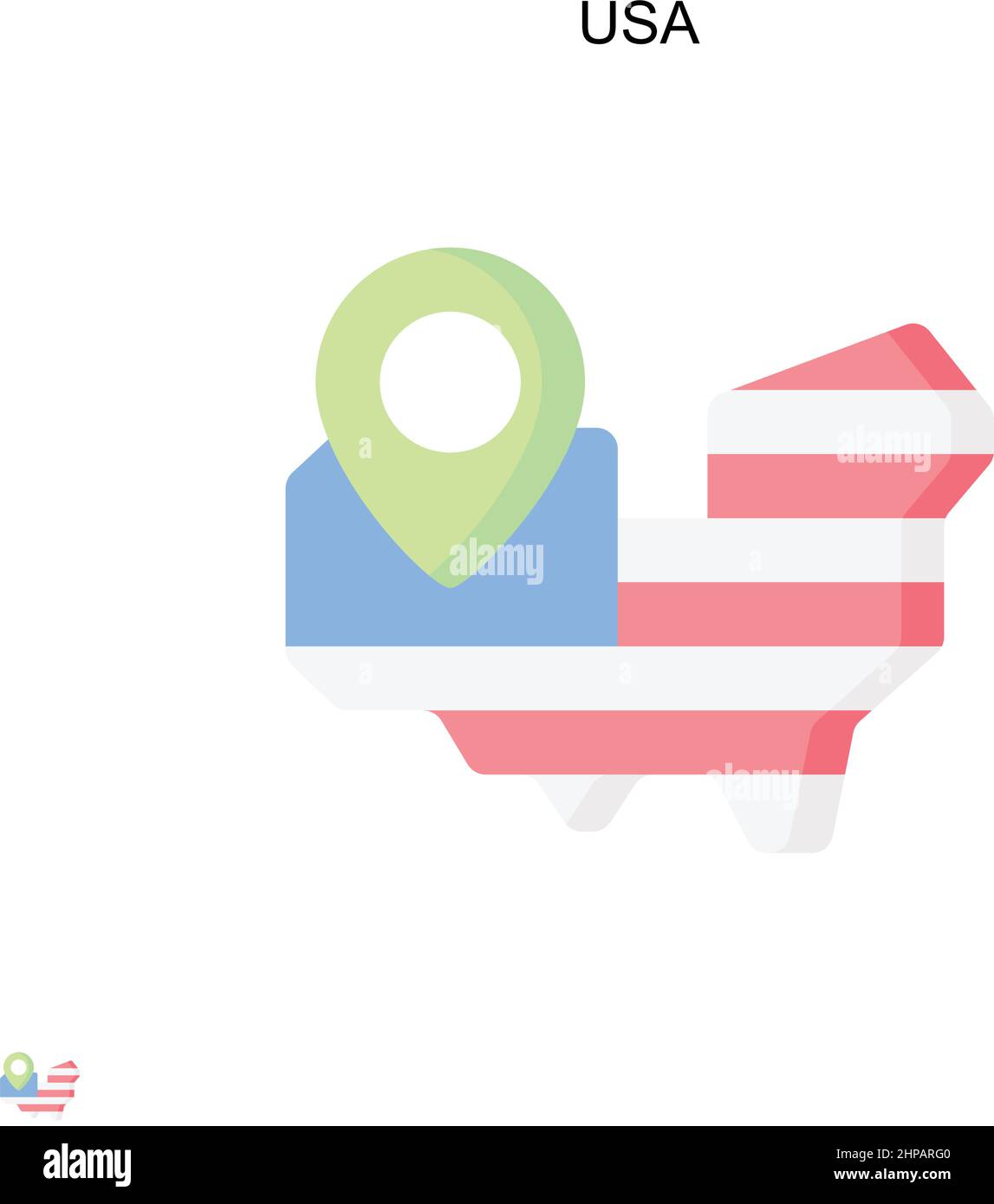 Usa Simple vector icon. Illustration symbol design template for web ...