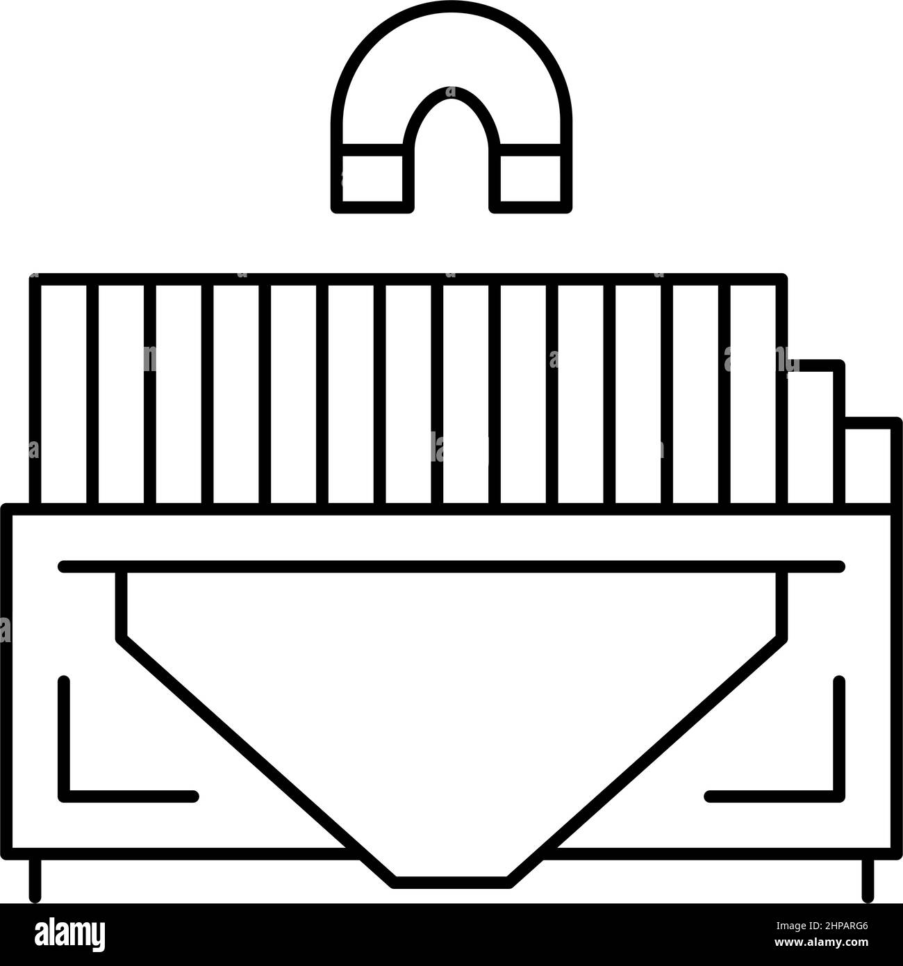 Recycling factory sorting machine Stock Vector Images - Alamy
